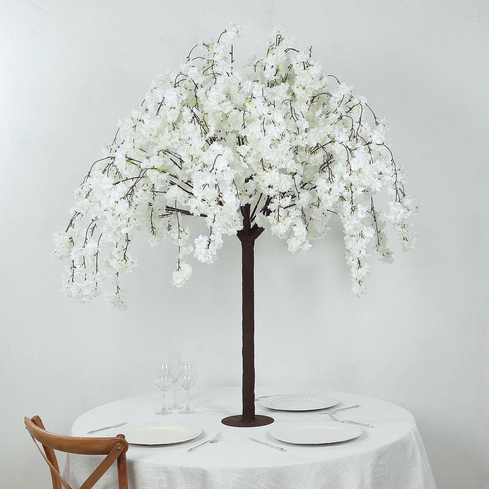 Artificial Cherry Blossom Tree With Detachable Metal Base, Silk Sakura ...