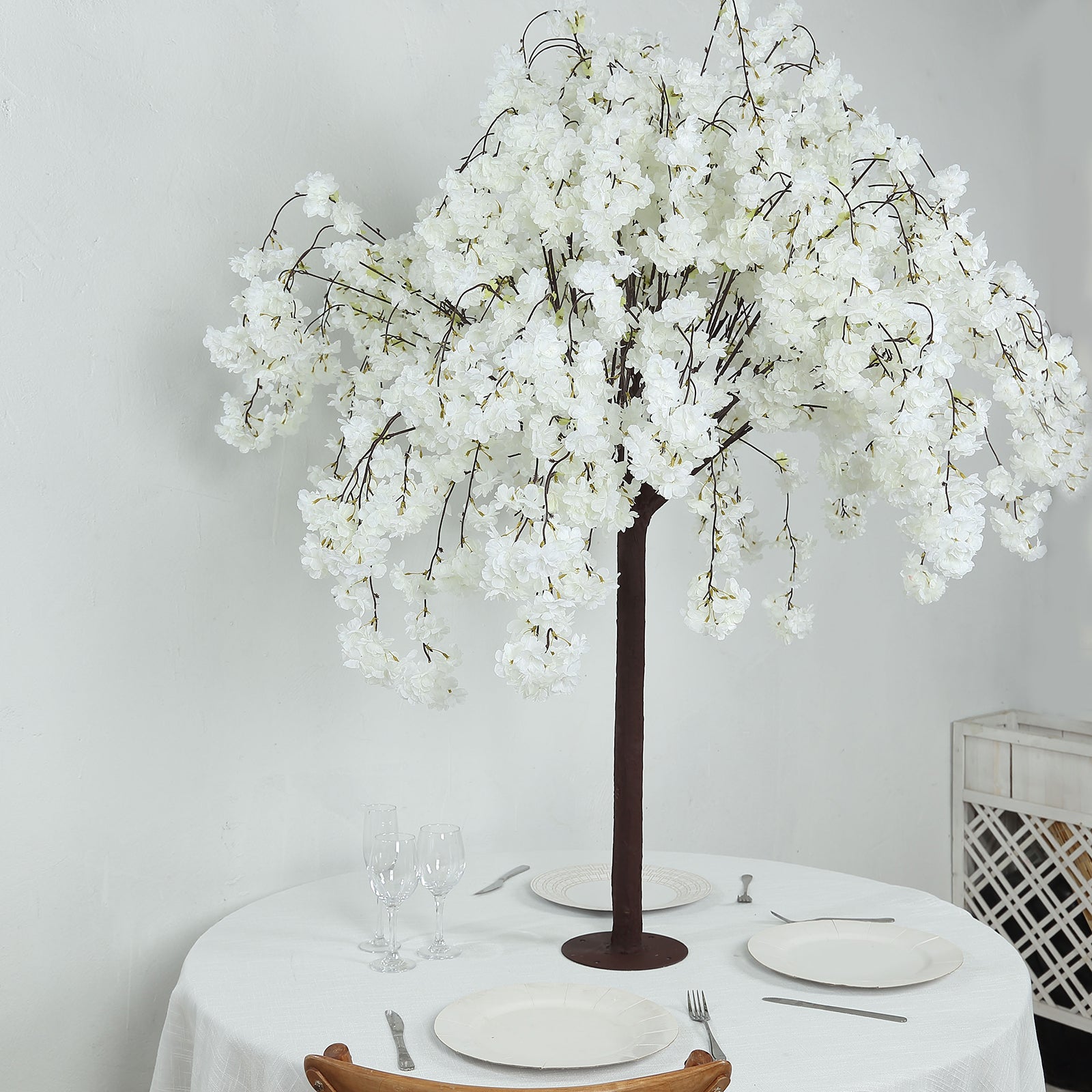 Artificial Cherry Blossom Tree With Detachable Metal Base, Silk Sakura ...