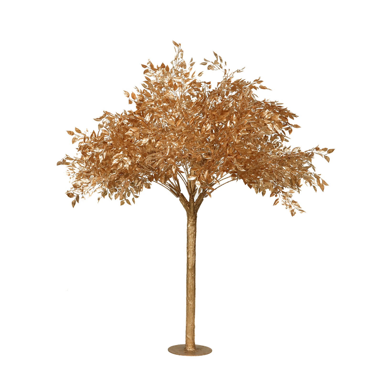 Metallic Gold Faux Leaf Tree with Realistic Trunk Base | eHomemart