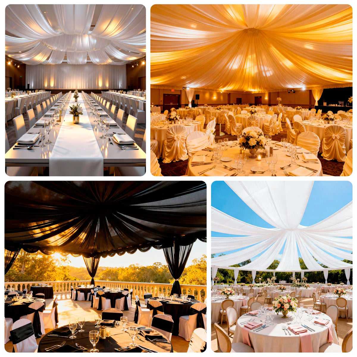 5ft x 32ft Spandex Ceiling Drape Panel Wrinkle-Free 4-Way Stretch ...