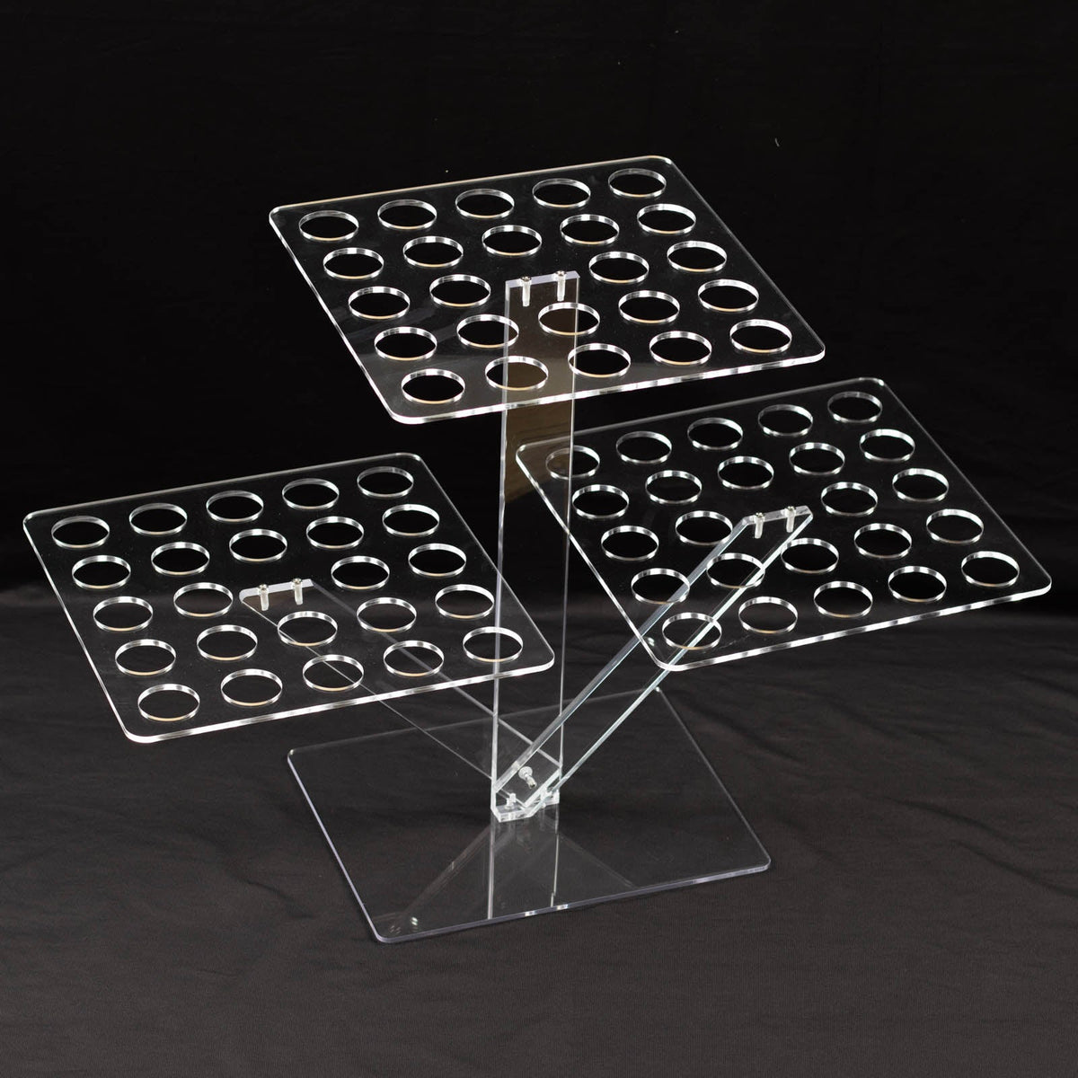 Clear 3-Tier Acrylic 72-Slot Mini Display Stand | eHomemart
