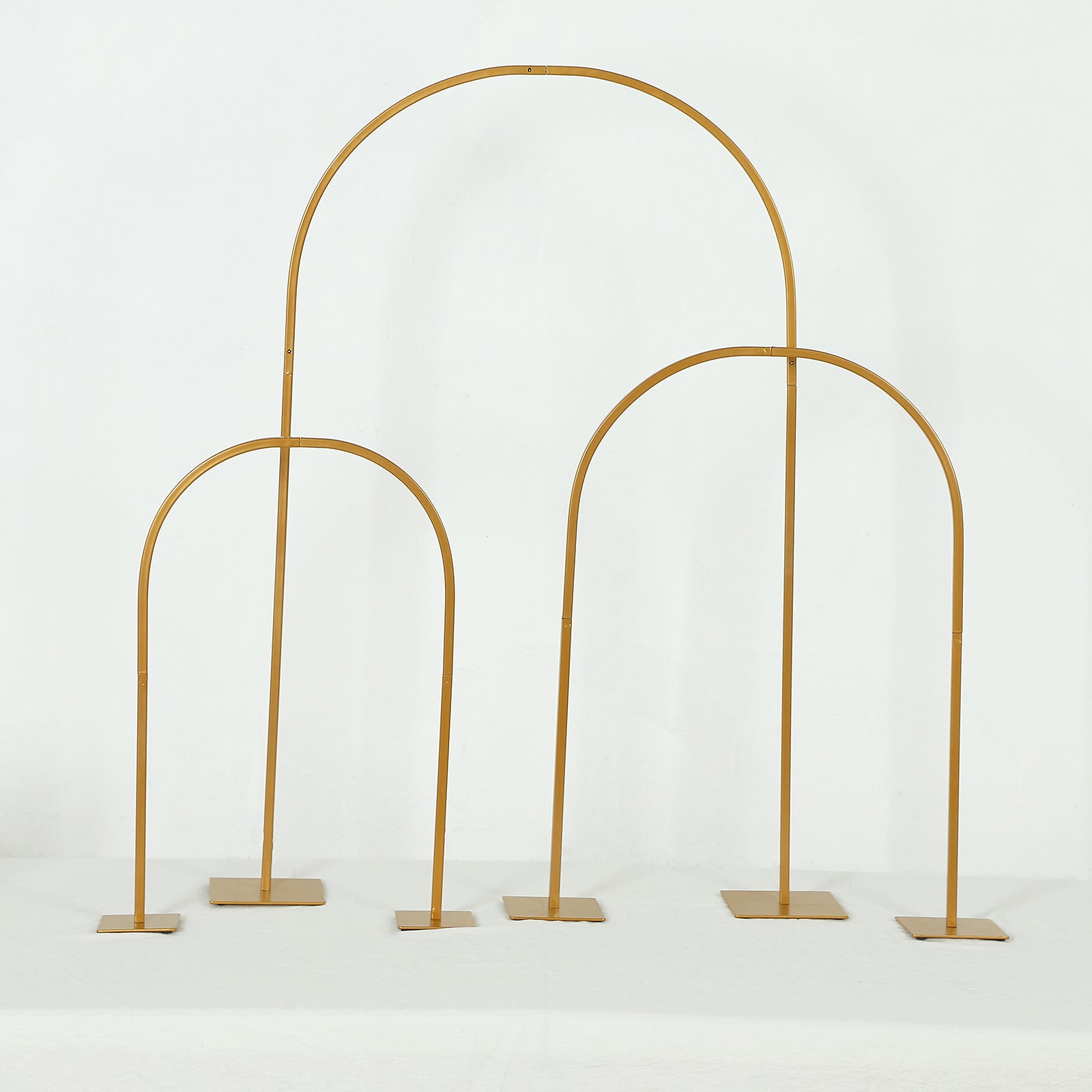 Gold Metal Arch Table Centerpiece with Rounded Top, Flower Stand Frame ...