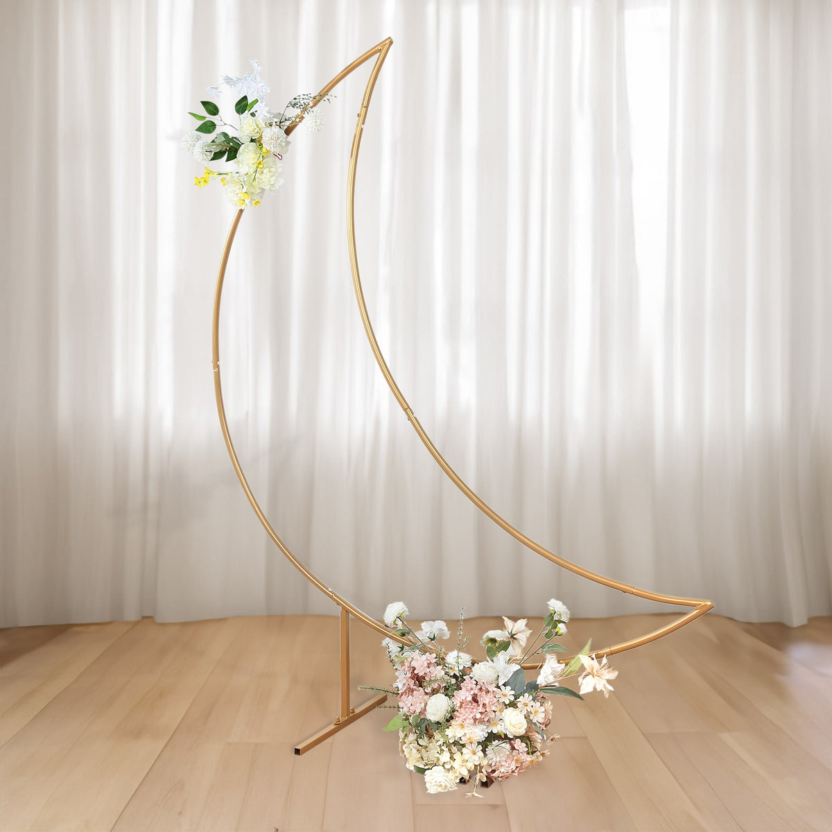 Gold Metal Crescent Moon Arch Backdrop Stand 6.5ft – eHomemart