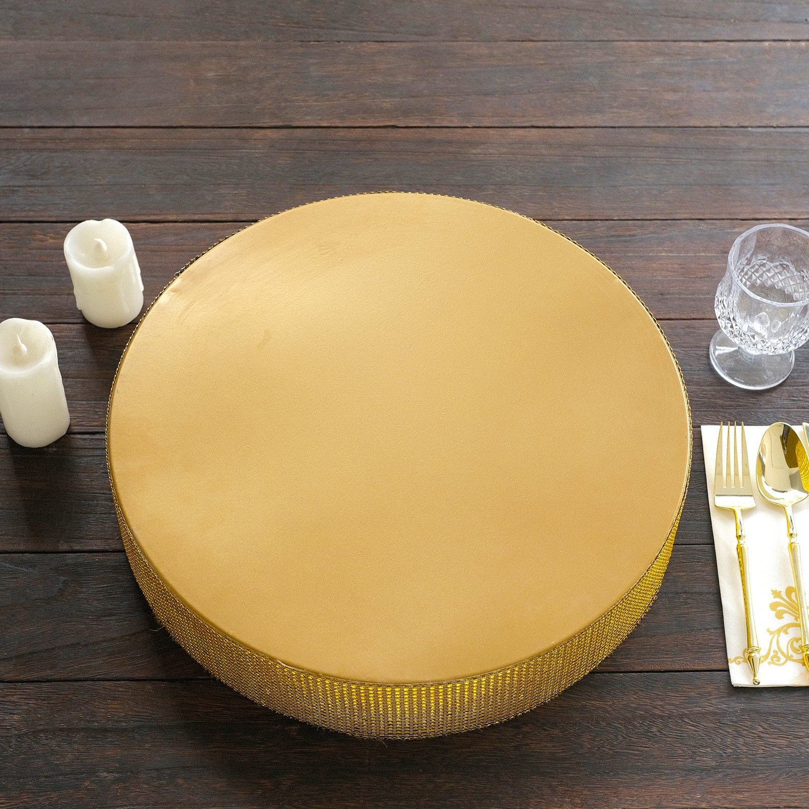 Gold Round Metal Pedestal Stand, Dessert Table Display Centerpiece ...