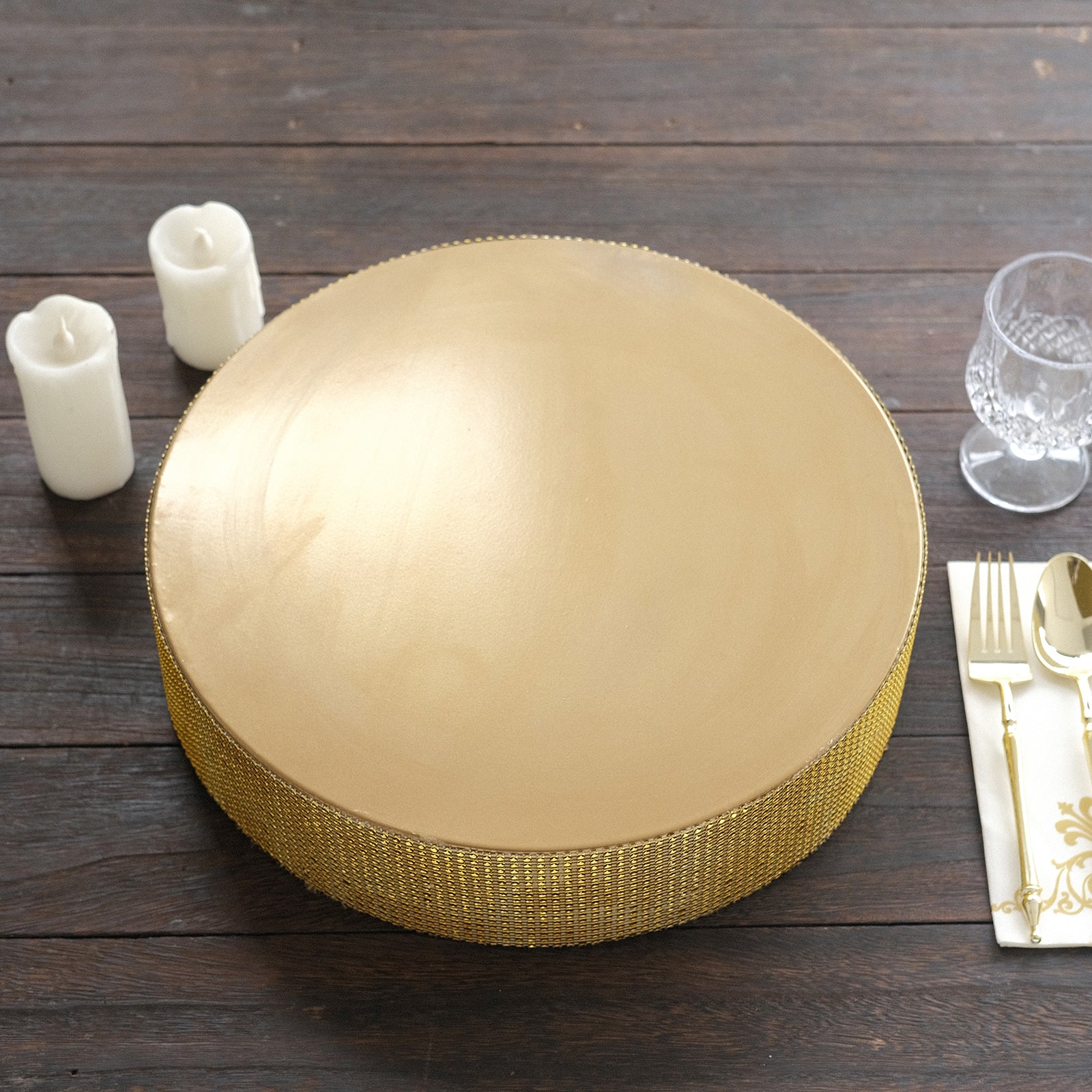 Gold Round Metal Pedestal Stand, Dessert Table Display Centerpiece ...