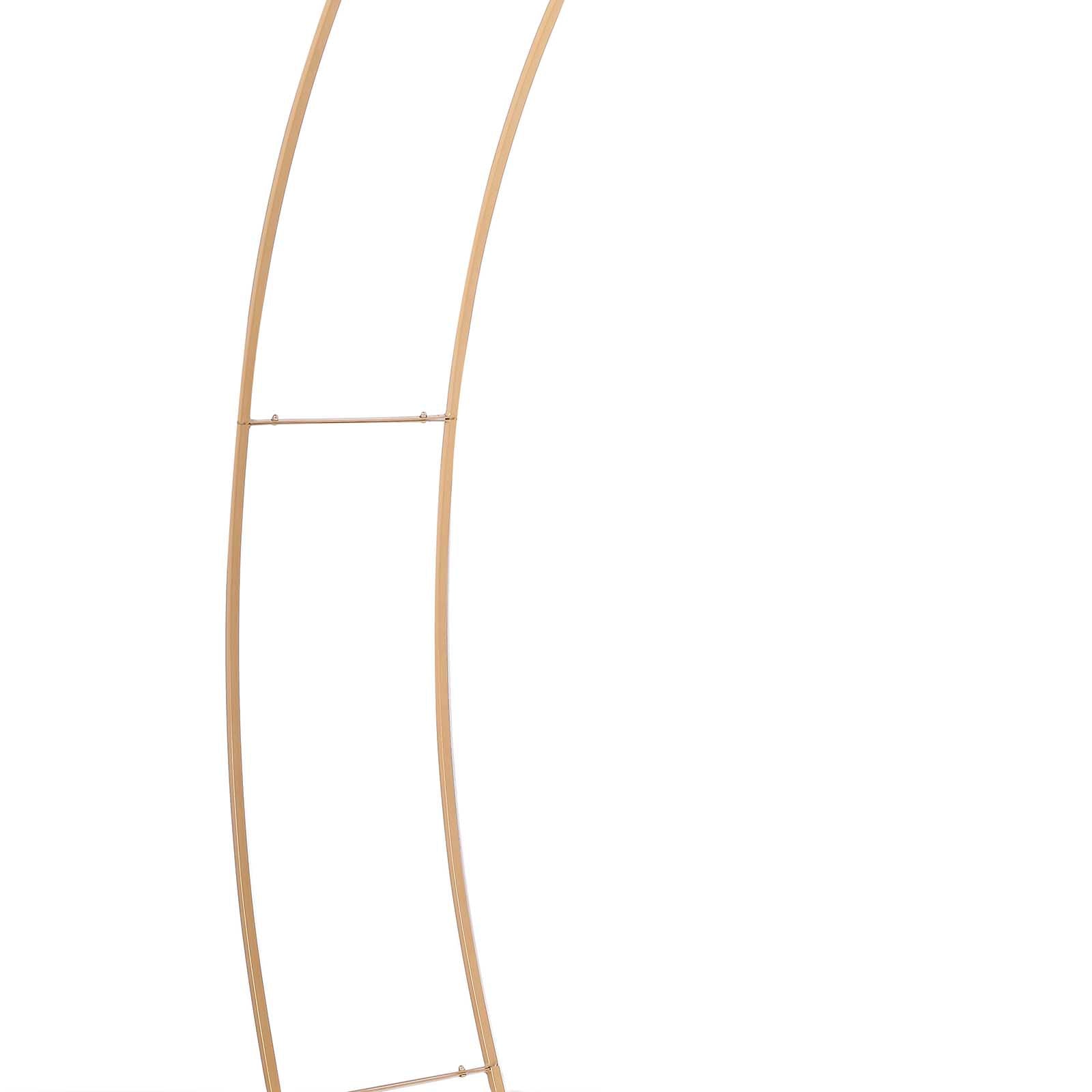 Heavy Duty Gold Metal Double Hoop Arch Photo Backdrop Stand, Round ...