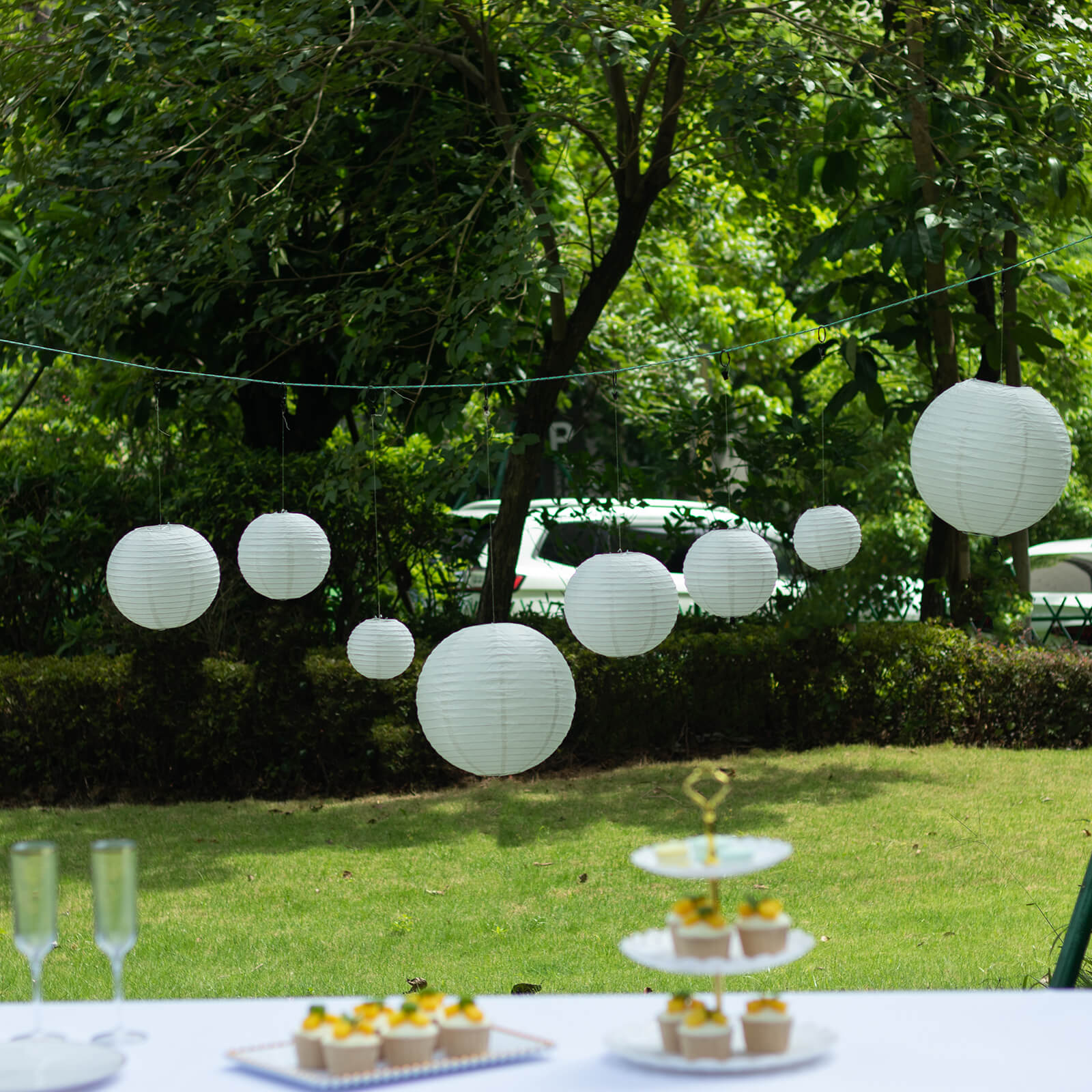 Hanging Paper Lanterns Assorted Sizes | eHomemart