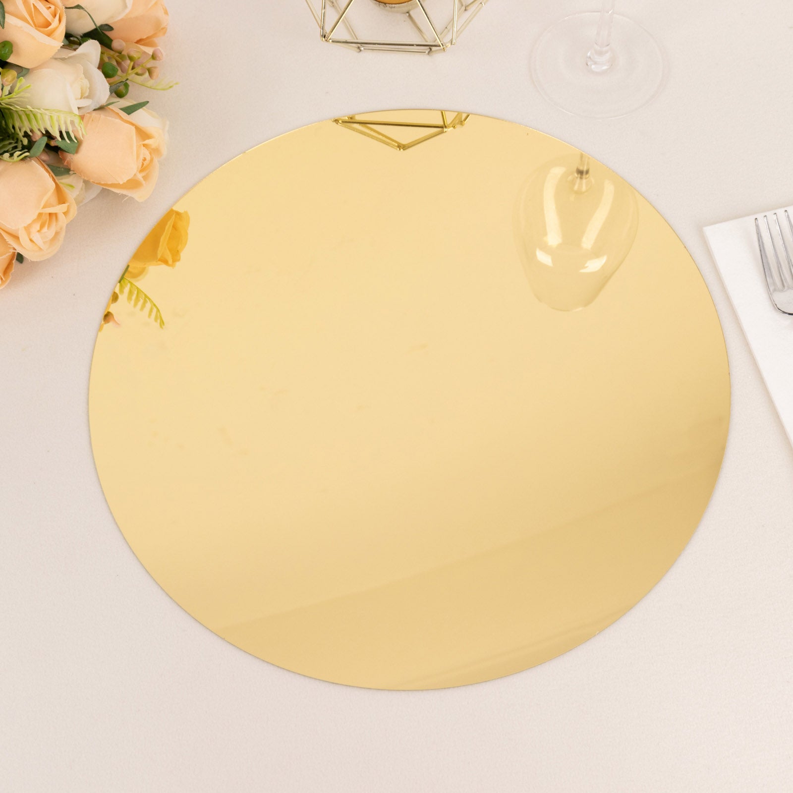 Mirror Acrylic Charger Plates, Round Dining Plate Chargers – eHomemart