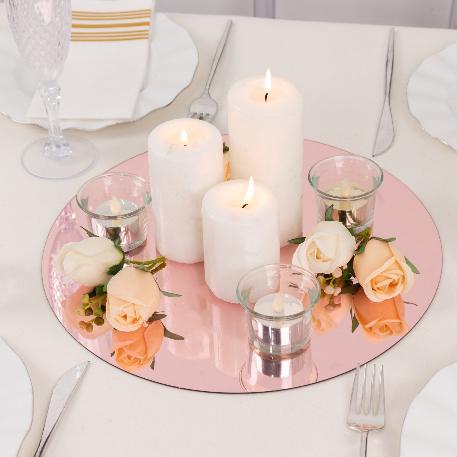 Mirror Acrylic Charger Plates, Round Dining Plate Chargers – eHomemart
