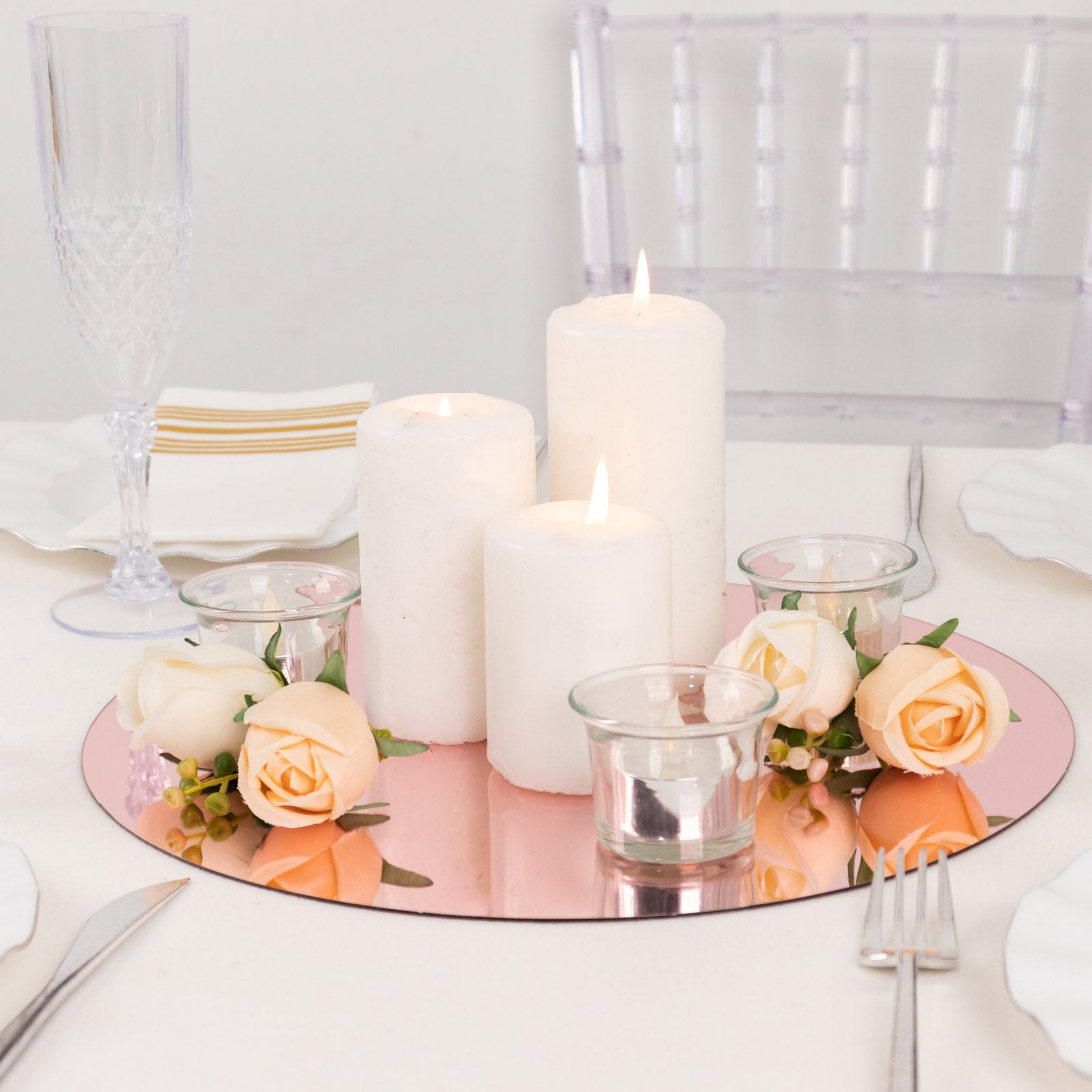Mirror Acrylic Charger Plates, Round Dining Plate Chargers – eHomemart