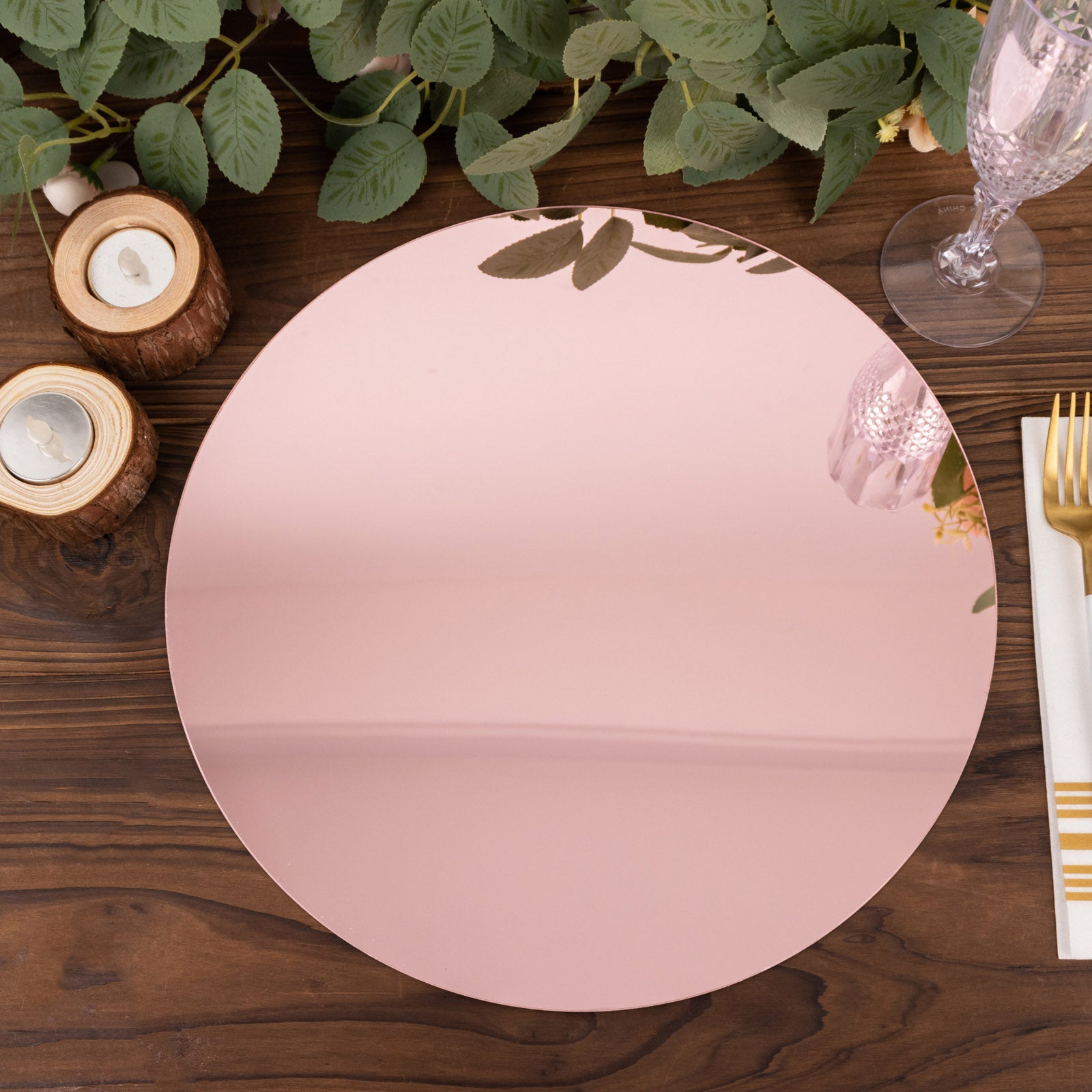 Mirror Acrylic Charger Plates, Round Dining Plate Chargers – eHomemart