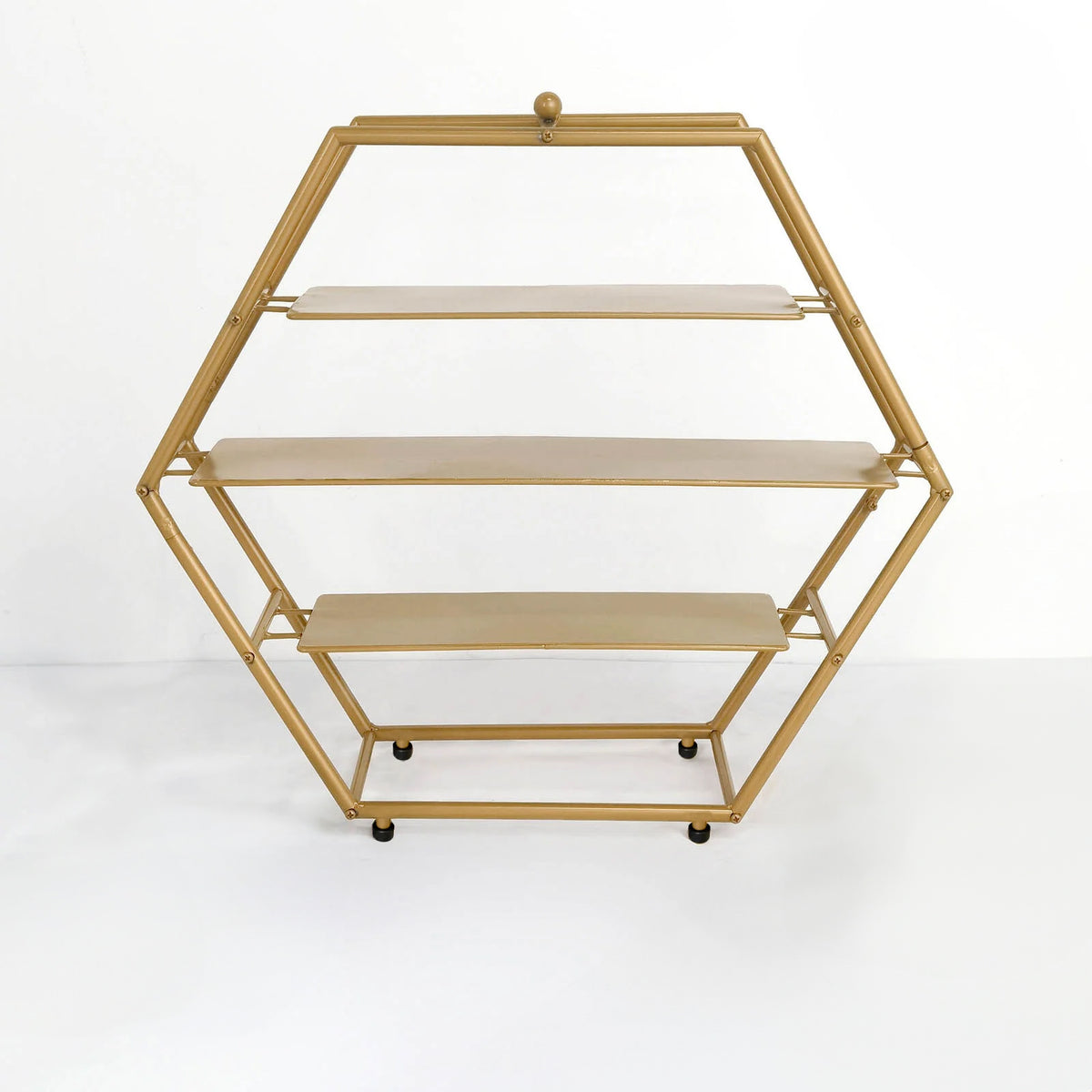 Gold Metal Tiered Hexagon Riser, Dessert Display Stand | eHomemart