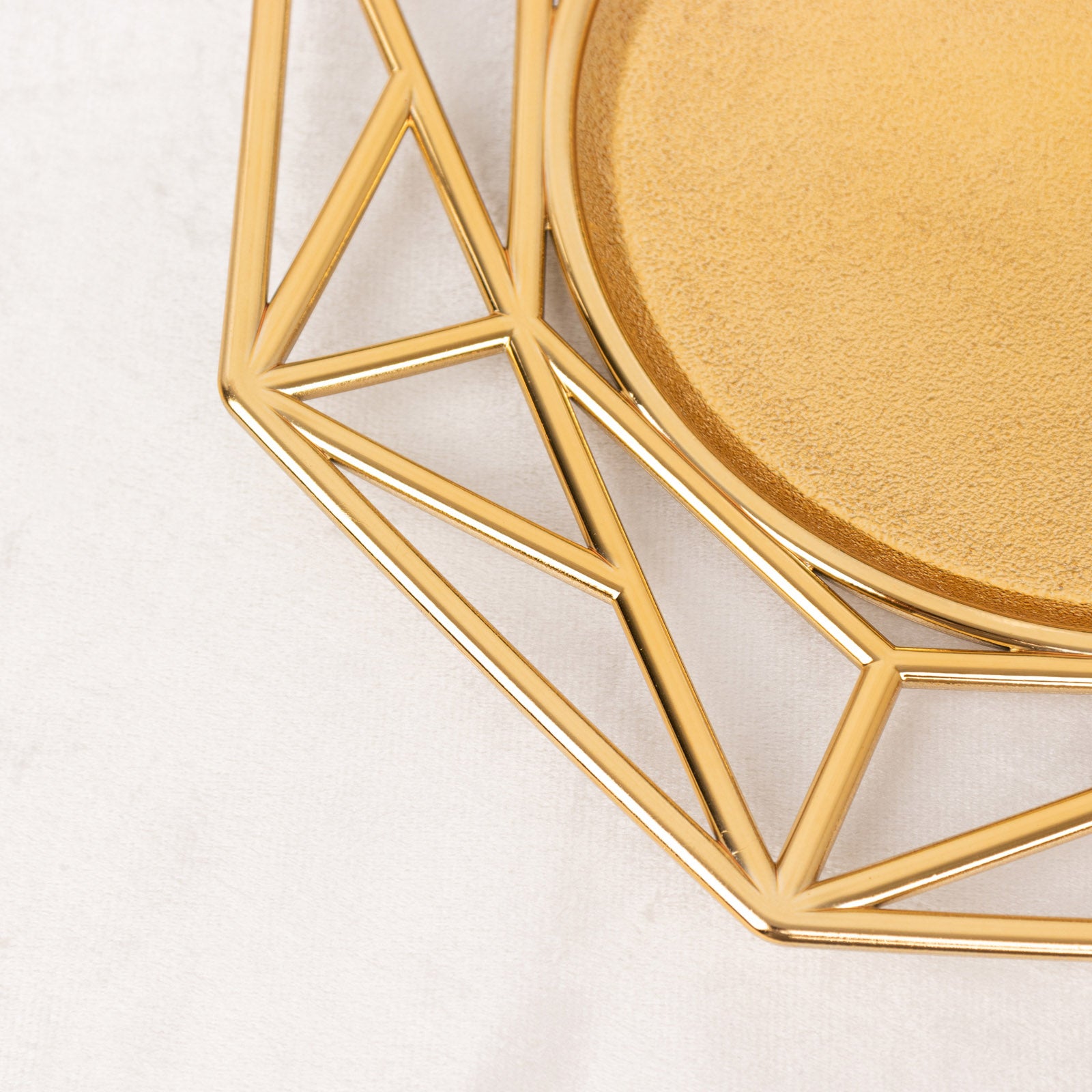 6 Pack Metallic Gold Octagon Acrylic Plastic Serving Plates, 13" Decor ...