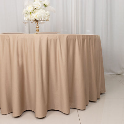 Premium Scuba Round Tablecloth, Wrinkle Free Polyester Tablecloth ...