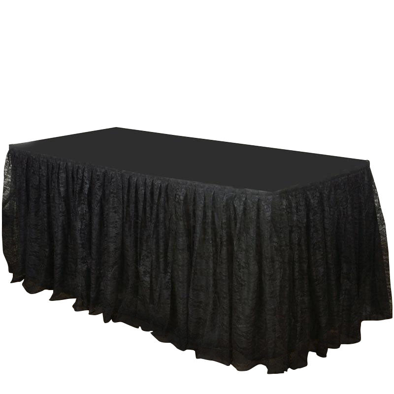 Premium Pleated Lace Table Skirt - 14ft – eHomemart