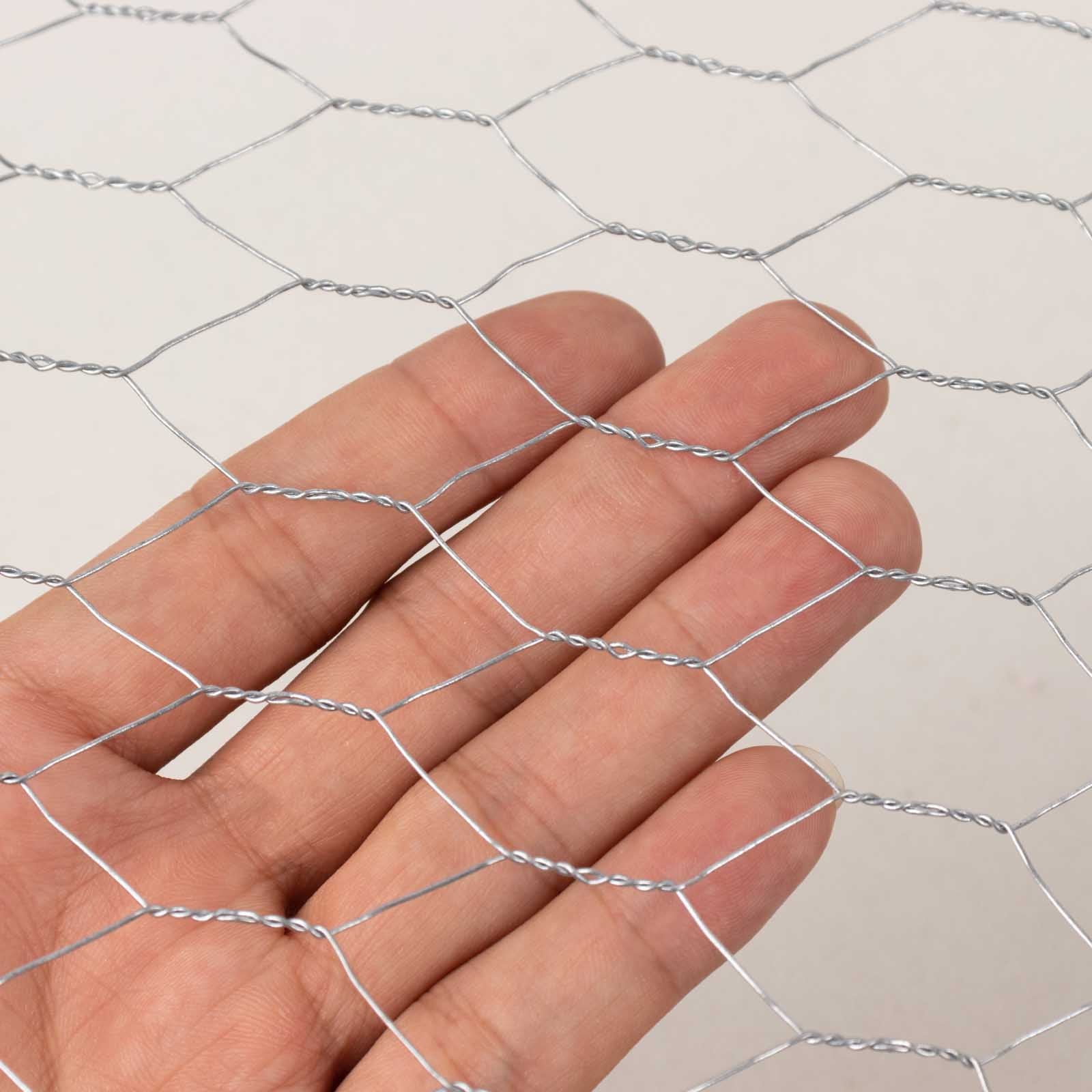 Silver Galvanized Metal Hexagonal Chicken Wire Mesh, Garden Fence Poul ...
