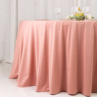Premium Scuba Round Tablecloth, Wrinkle Free Polyester Tablecloth ...