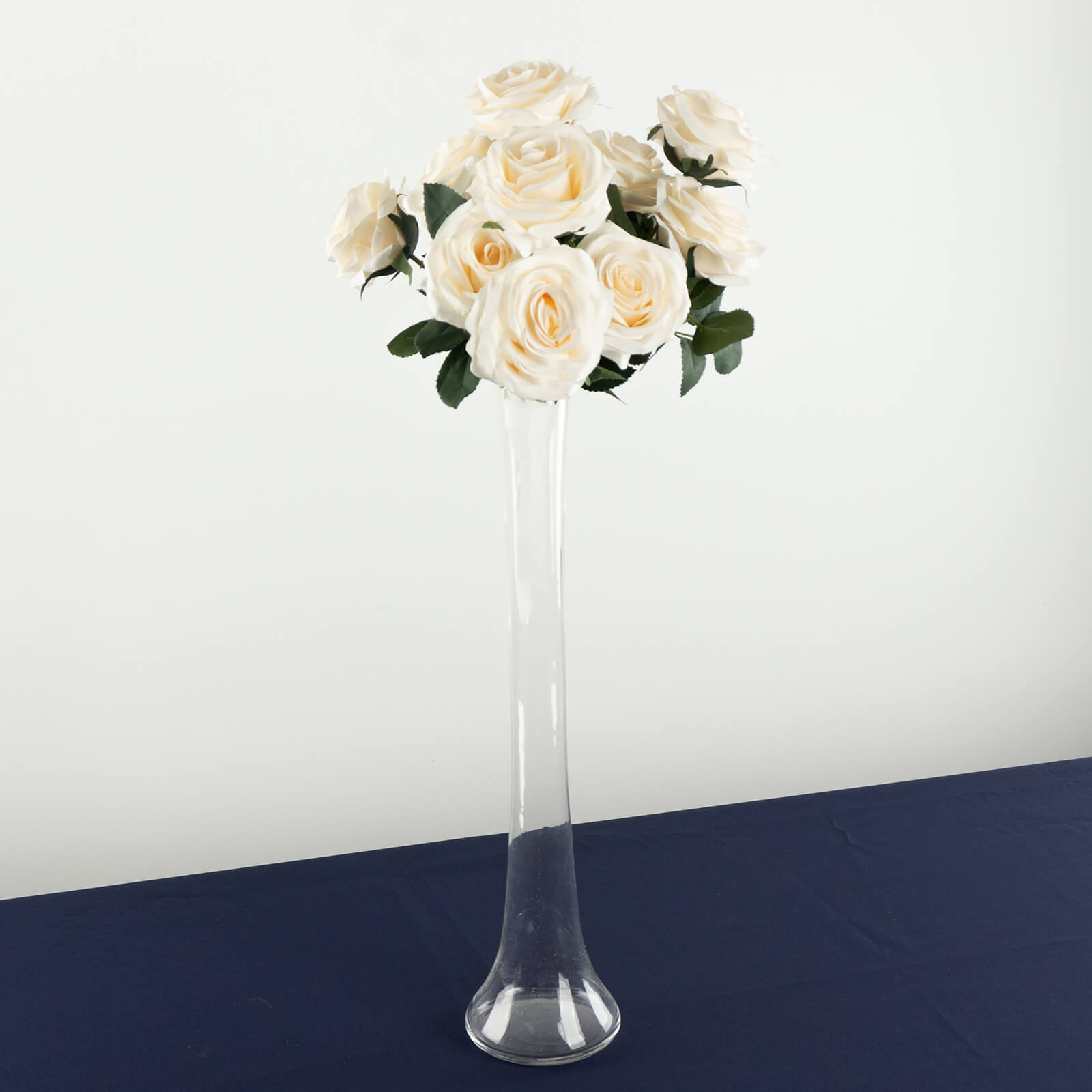 6 Pack Clear Heavy Duty Eiffel Tower Glass Vases with Round Base, Tall ...