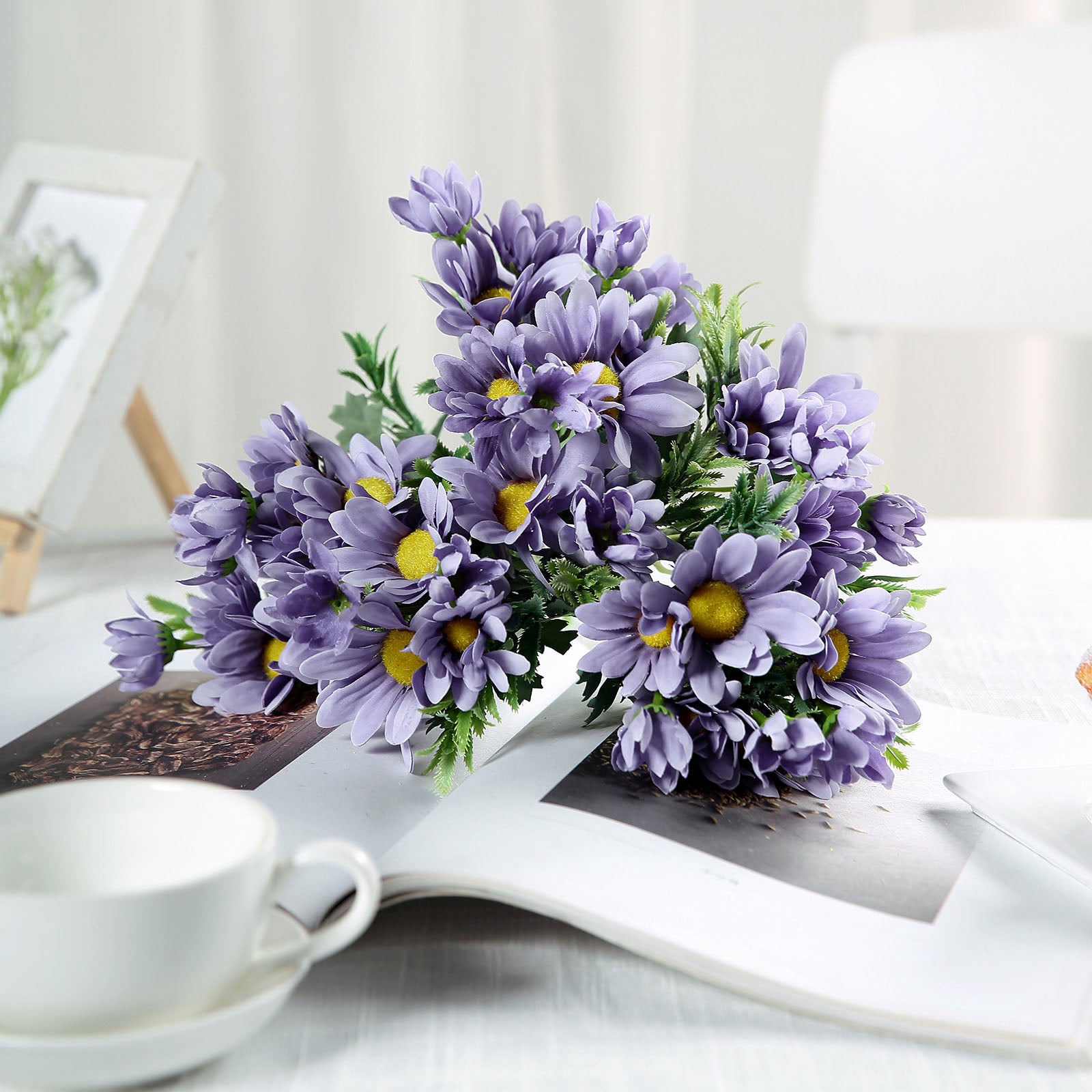Artificial Silk Daisy Flower Bouquet Branches | eHomemart
