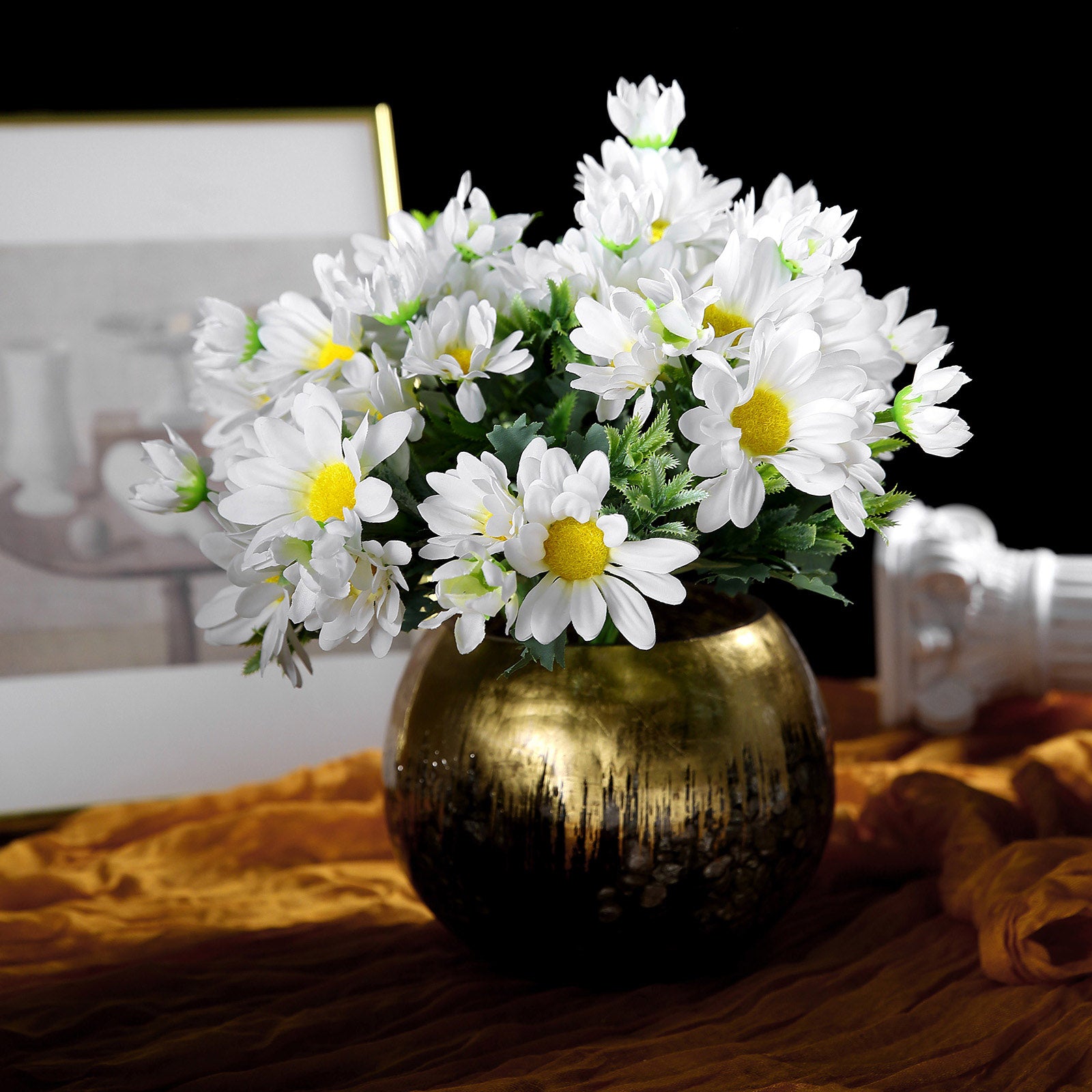 Artificial Silk Daisy Flower Bouquet Branches | eHomemart