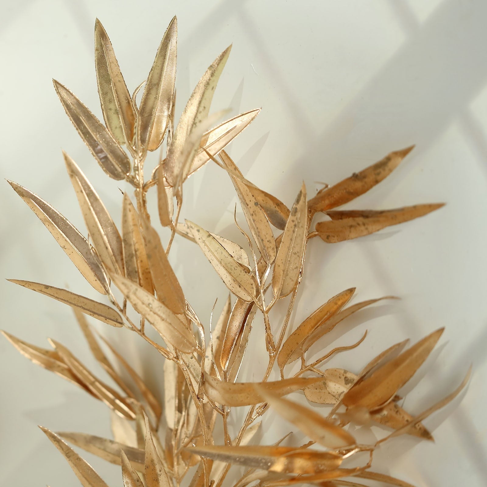 Shiny Metallic Gold Faux Plant Floral Stems – eHomemart