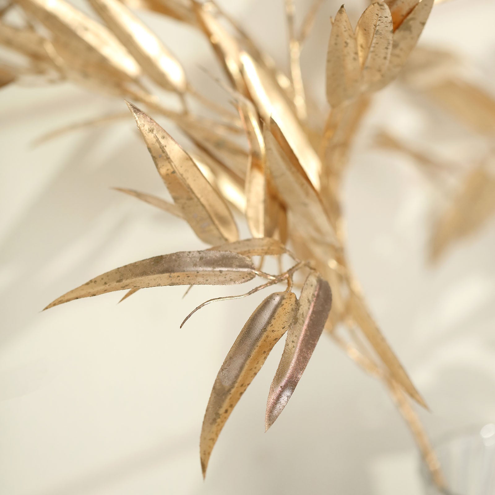 Shiny Metallic Gold Faux Plant Floral Stems – eHomemart