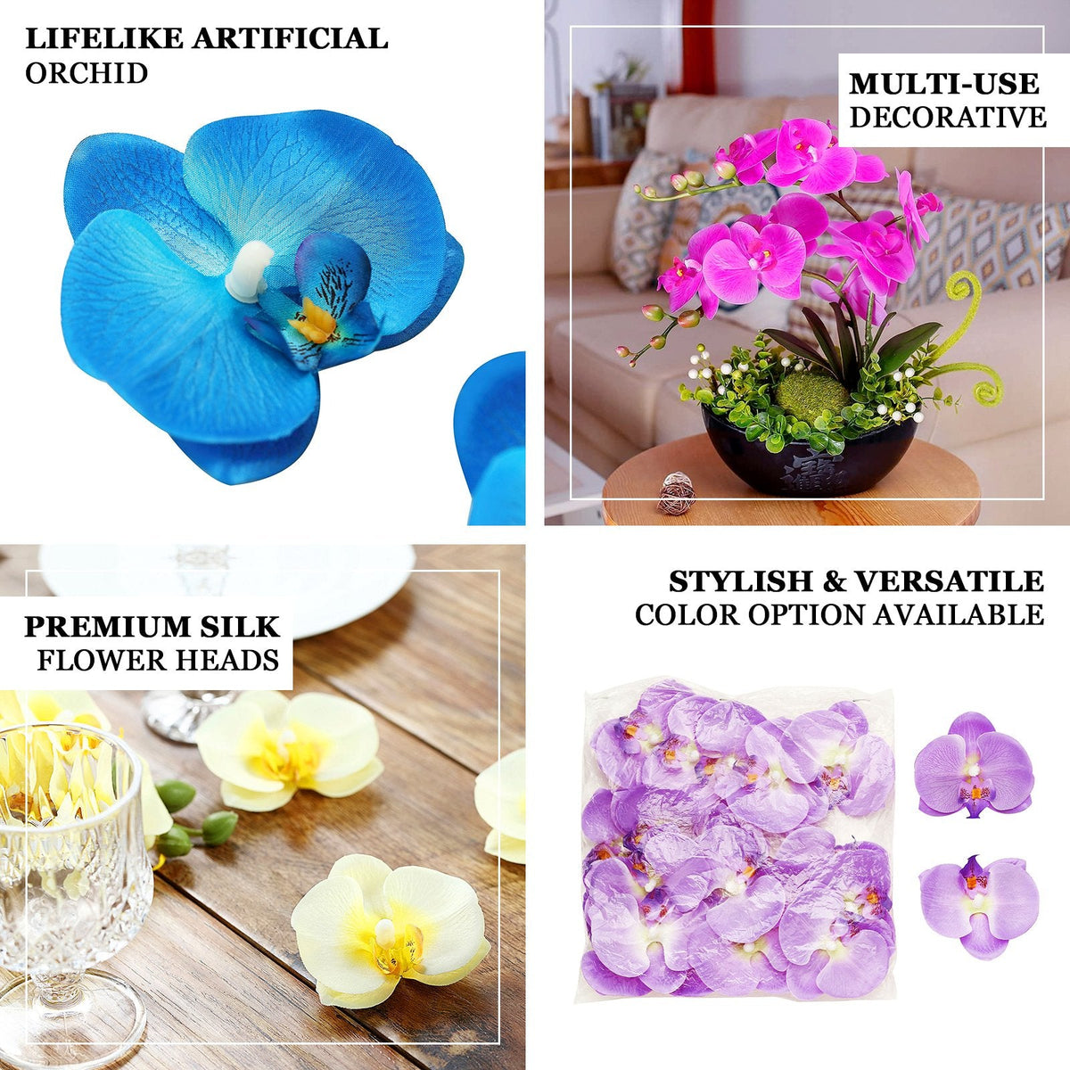 Artificial Silk Orchids – eHomemart