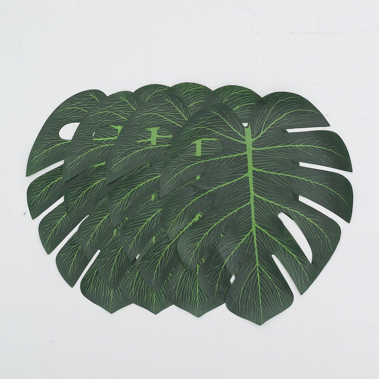 28 Pack | Green And Gold Artificial Jungle Theme Palm Leaves, Assorted ...