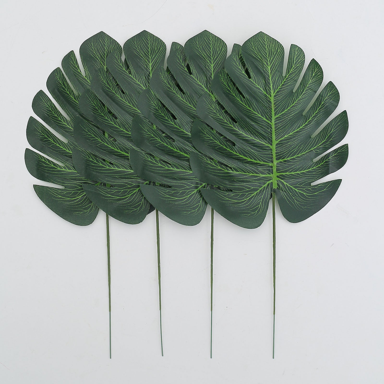 28 Pack | Green And Gold Artificial Jungle Theme Palm Leaves, Assorted ...