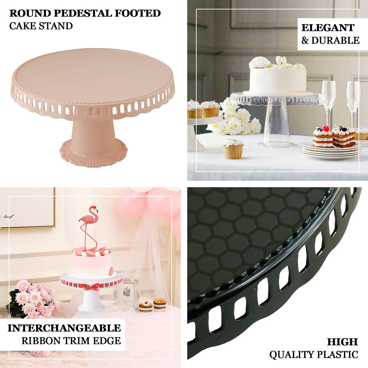 Round Footed Reusable Plastic Pedestal Risers | eHomemart