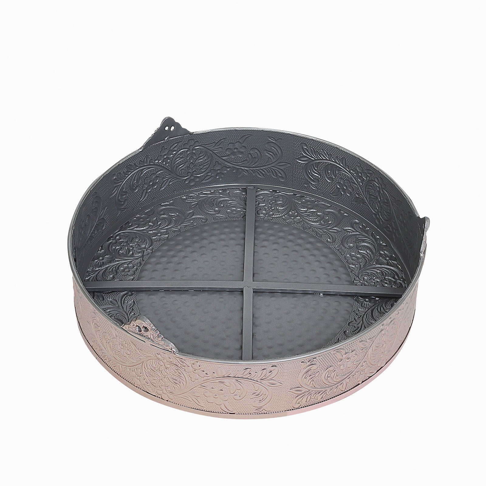 Embossed Pedestal Riser, Matte Metal Display Stand 18" Round – eHomemart
