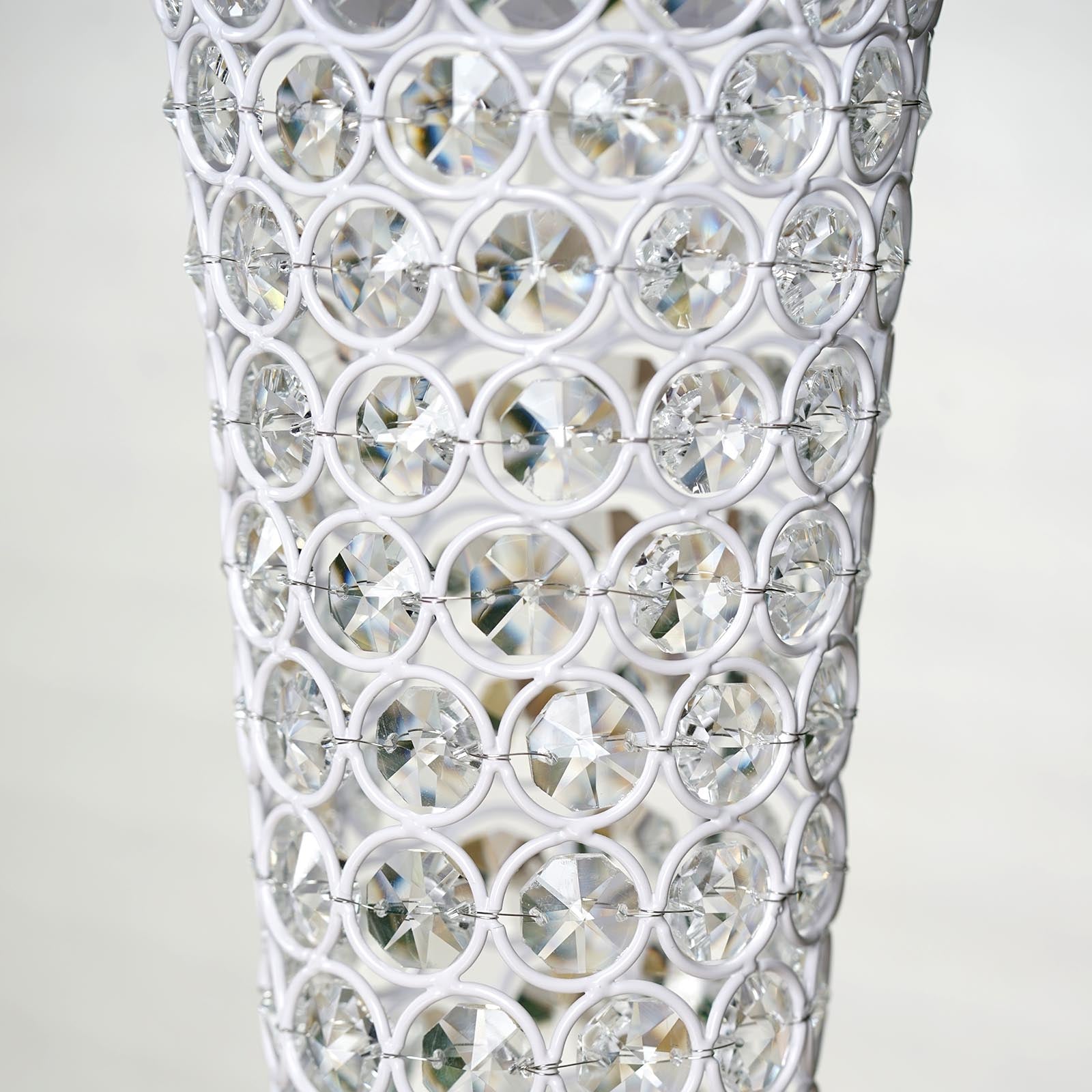 Crystal Beaded Hurricane Floral Vase Centerpiece – eHomemart