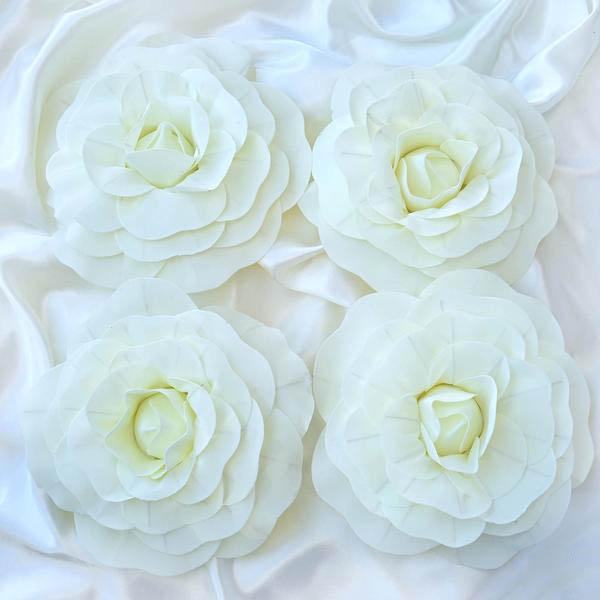 Large Real Touch Artificial Foam DIY Craft Roses 12" – eHomemart
