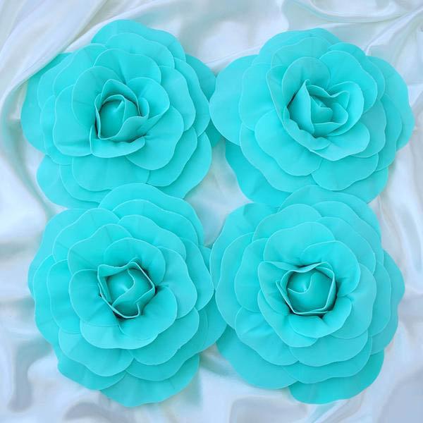 Large Real Touch Artificial Foam DIY Craft Roses 12" – eHomemart