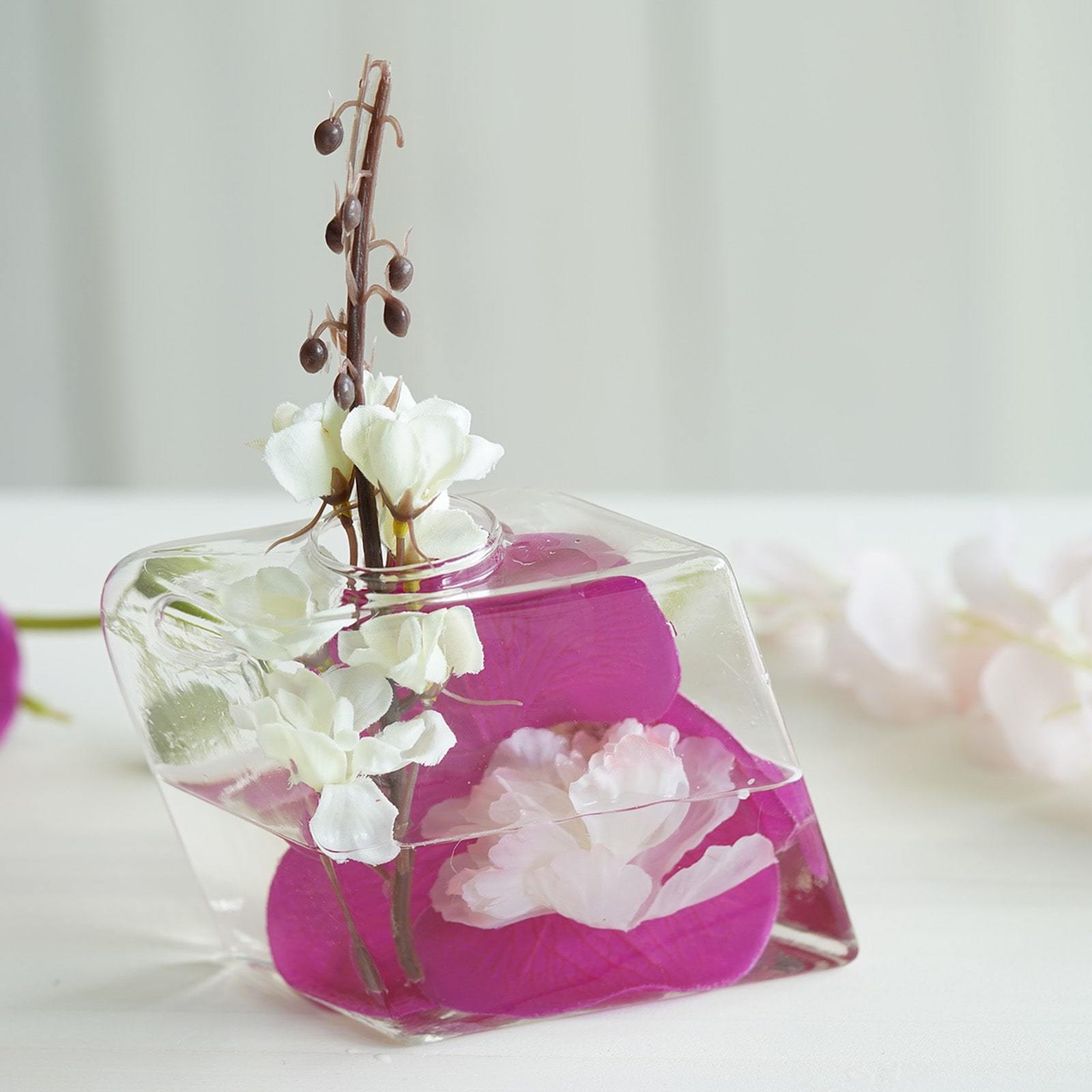 Rhombus Glass Wall Vase & Indoor Mounted Planters – eHomemart