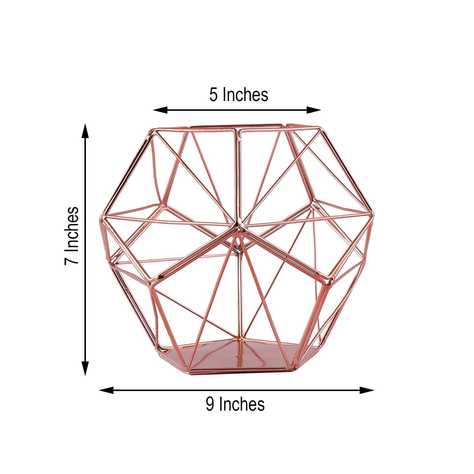 Metal Pentagon Prism Tealight Candle Holder Frame – eHomemart