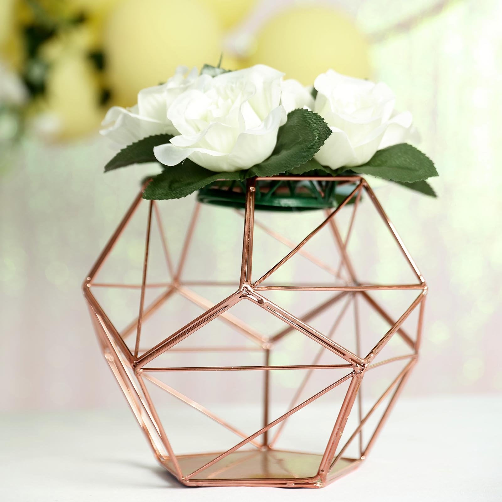 Metal Pentagon Prism Tealight Candle Holder Frame – eHomemart