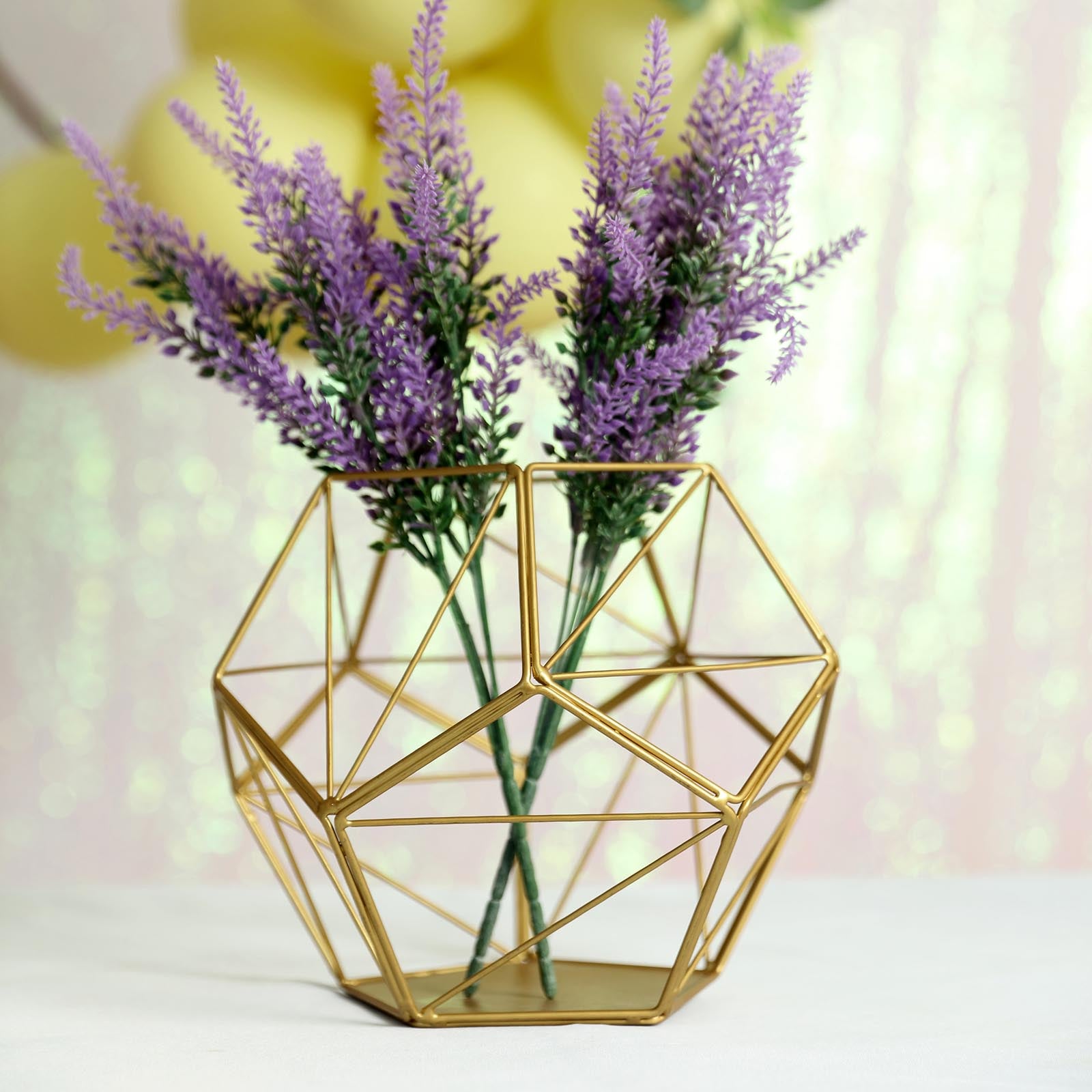 Metal Pentagon Prism Tealight Candle Holder Frame – eHomemart