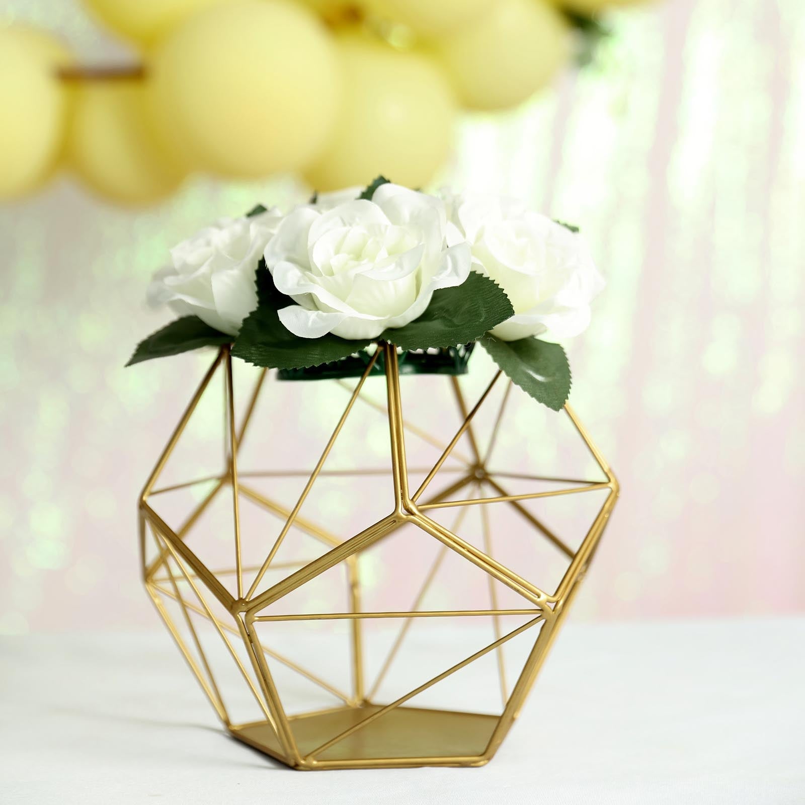 Metal Pentagon Prism Tealight Candle Holder Frame – eHomemart