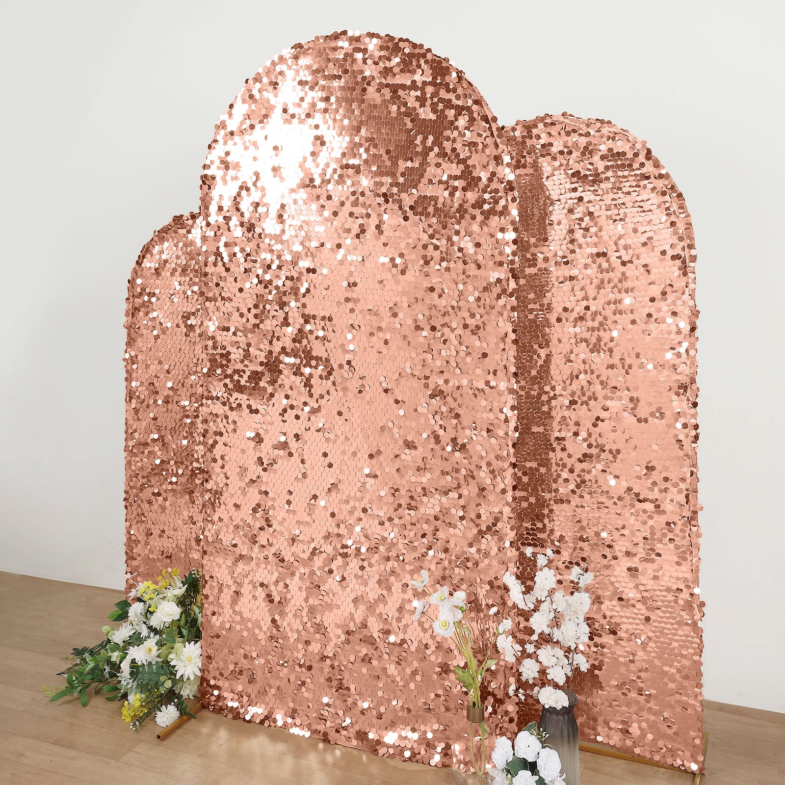 Sparkly Double Sided Big Payette Sequin Fitted Arch Cover 7ft – eHomemart