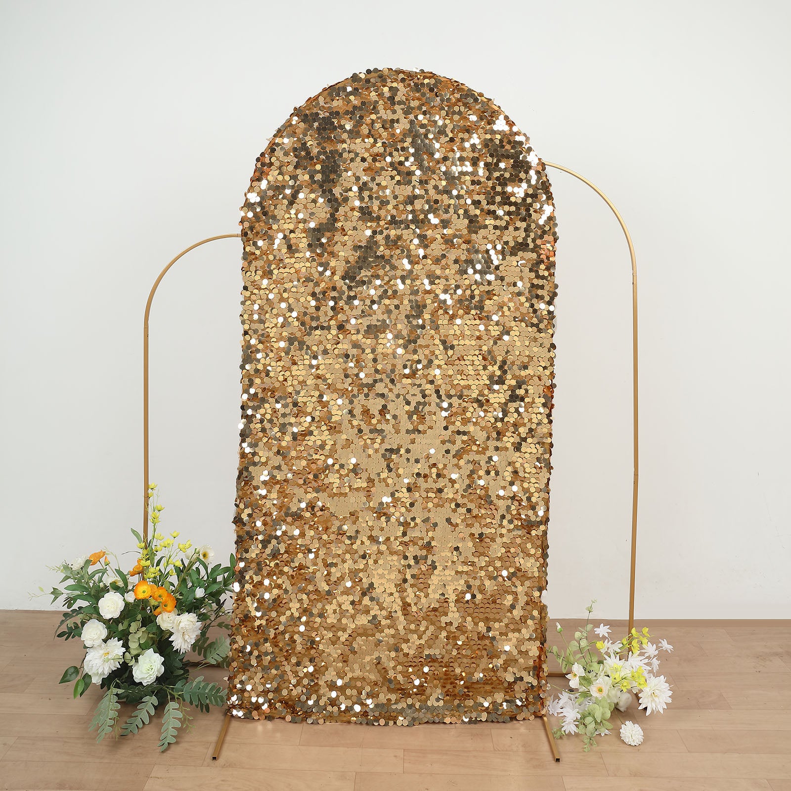 Sparkly Double Sided Big Payette Sequin Fitted Arch Cover 7ft – eHomemart