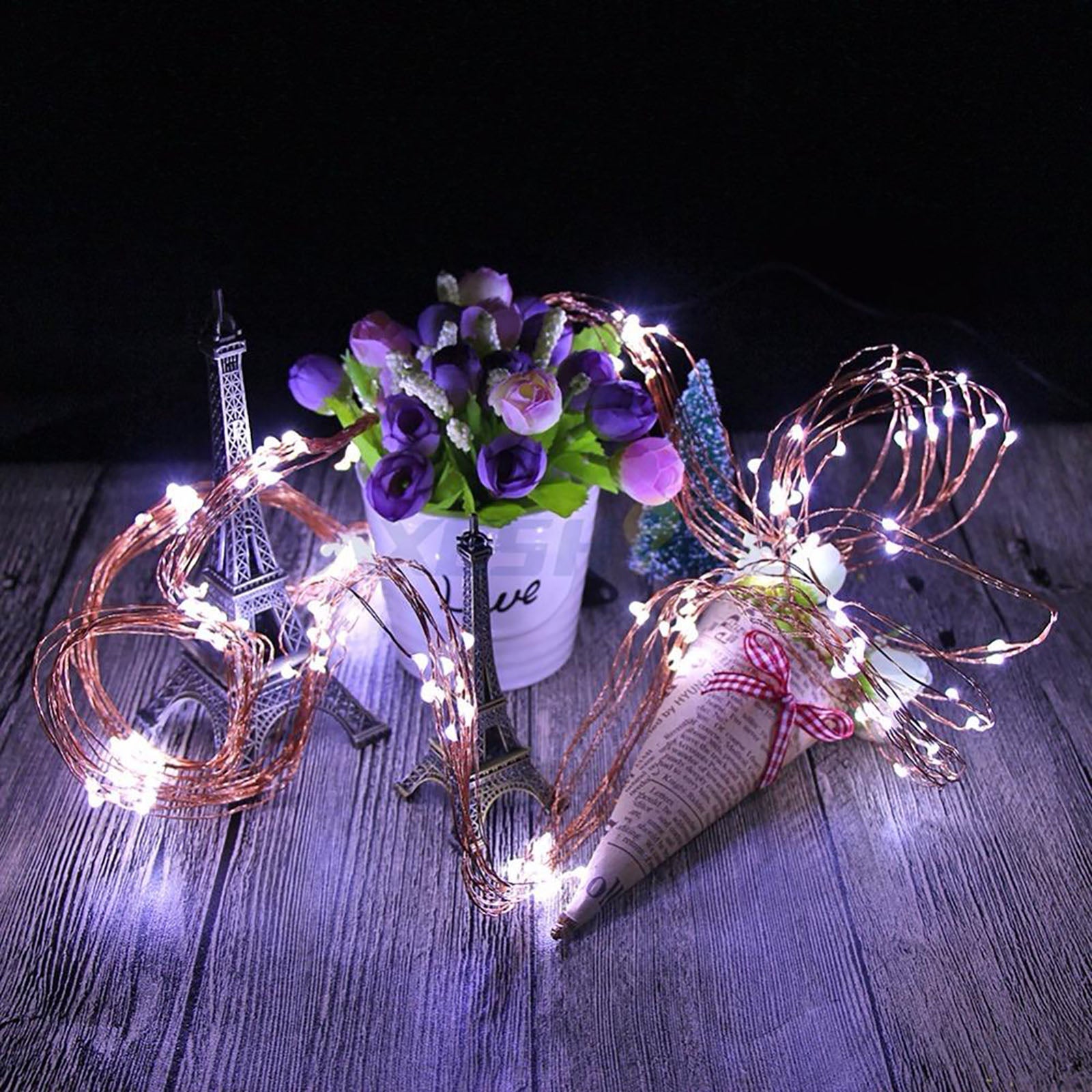 Waterfall Lights: 10 Copper Strands, Battery Operated – eHomemart