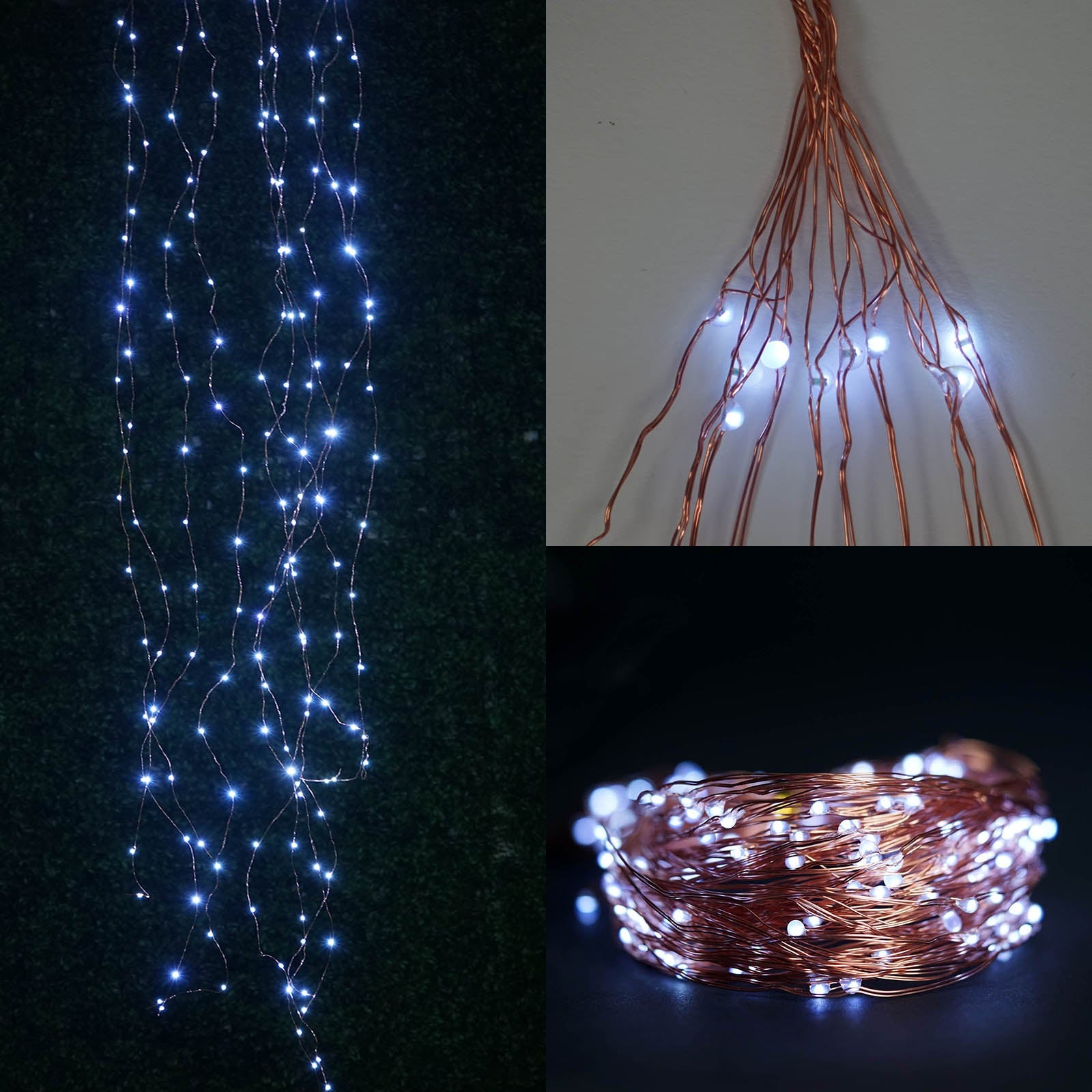 Waterfall Lights: 10 Copper Strands, Battery Operated – eHomemart