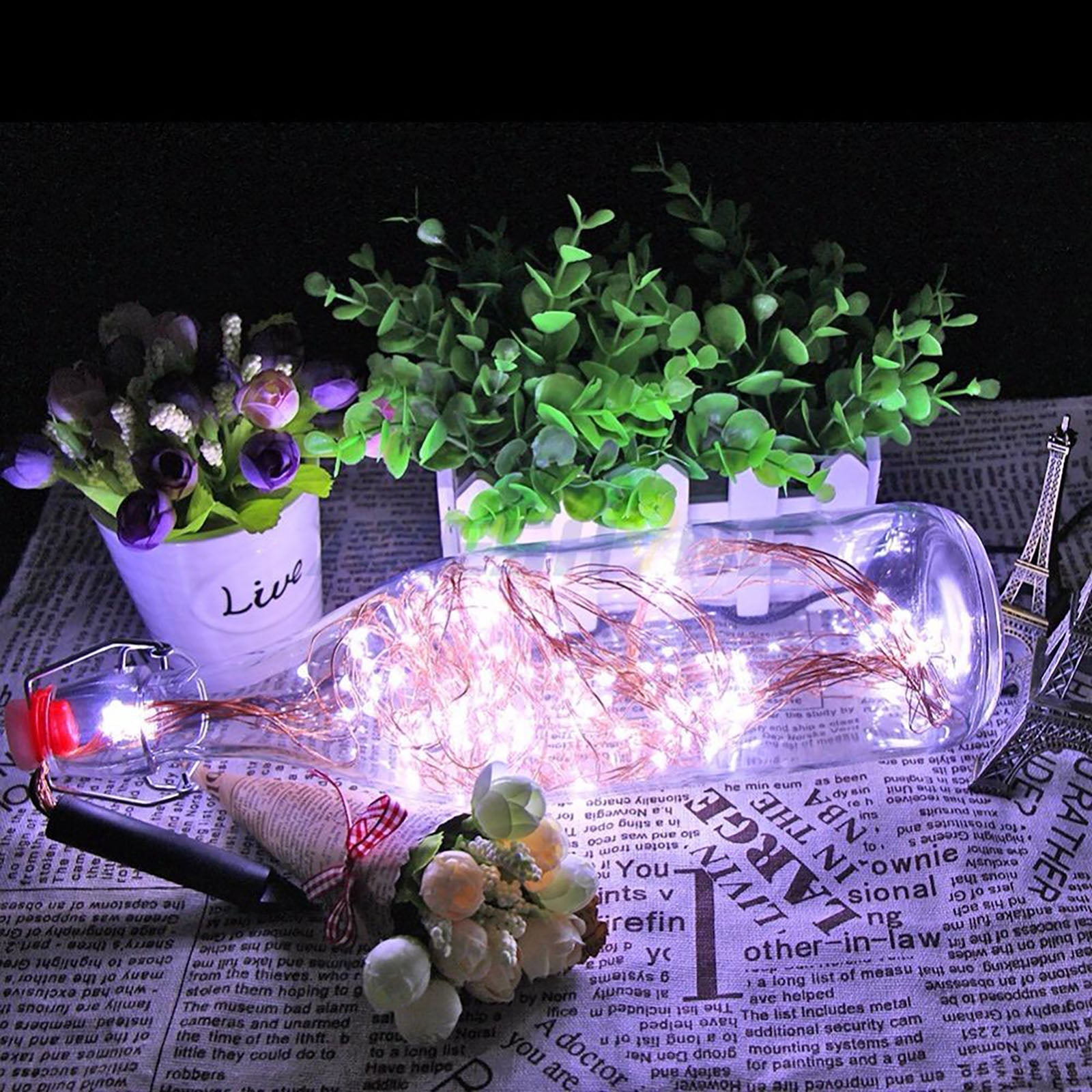 Waterfall Lights: 10 Copper Strands, Battery Operated – eHomemart