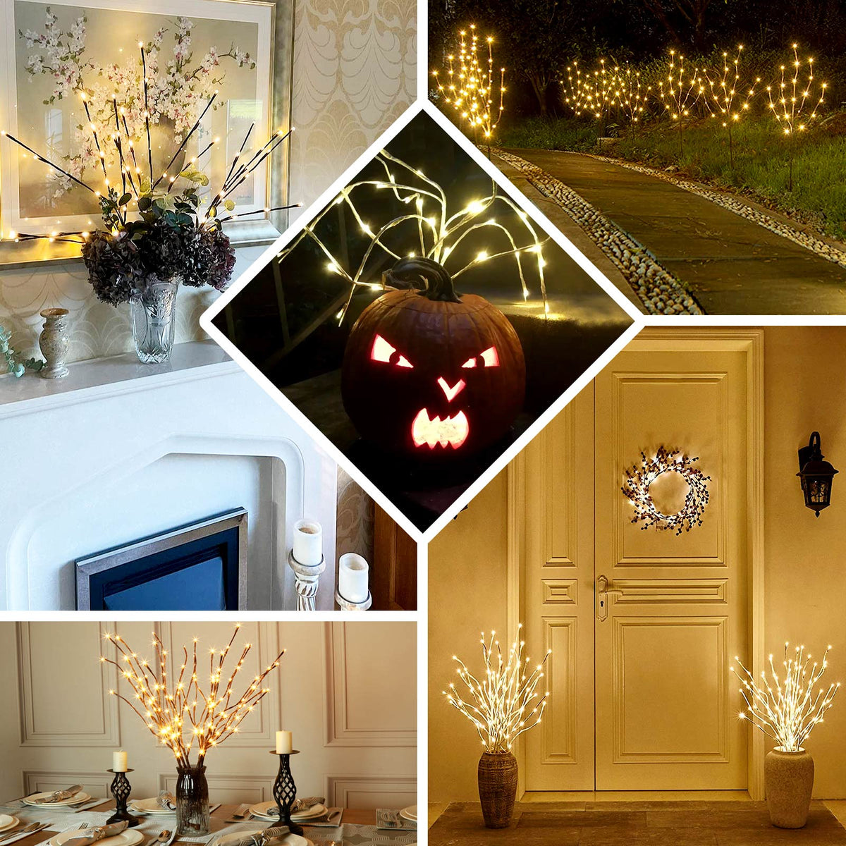 Artificial Tree Twig Lights with 60 Bright LEDs – eHomemart
