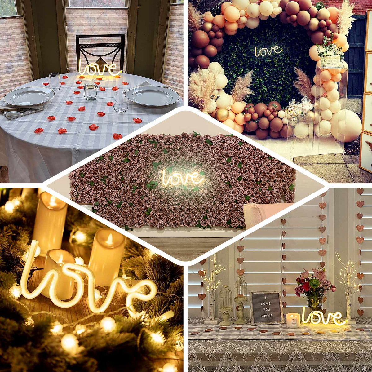 Love Neon Light, LED Wall Decor USB and Battery Operated – eHomemart