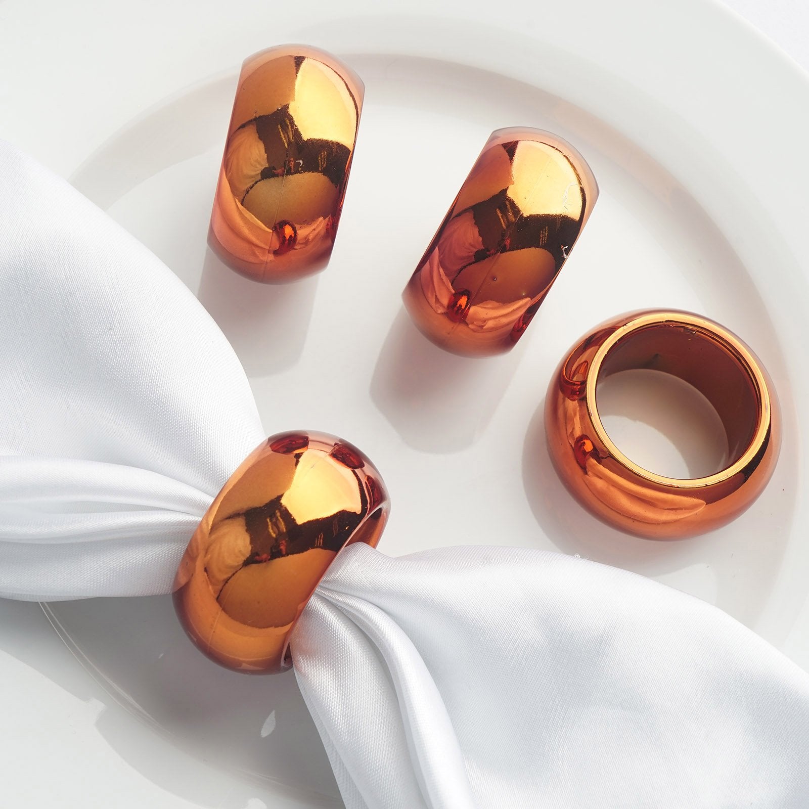 Shiny Metallic Acrylic Napkin Rings – eHomemart