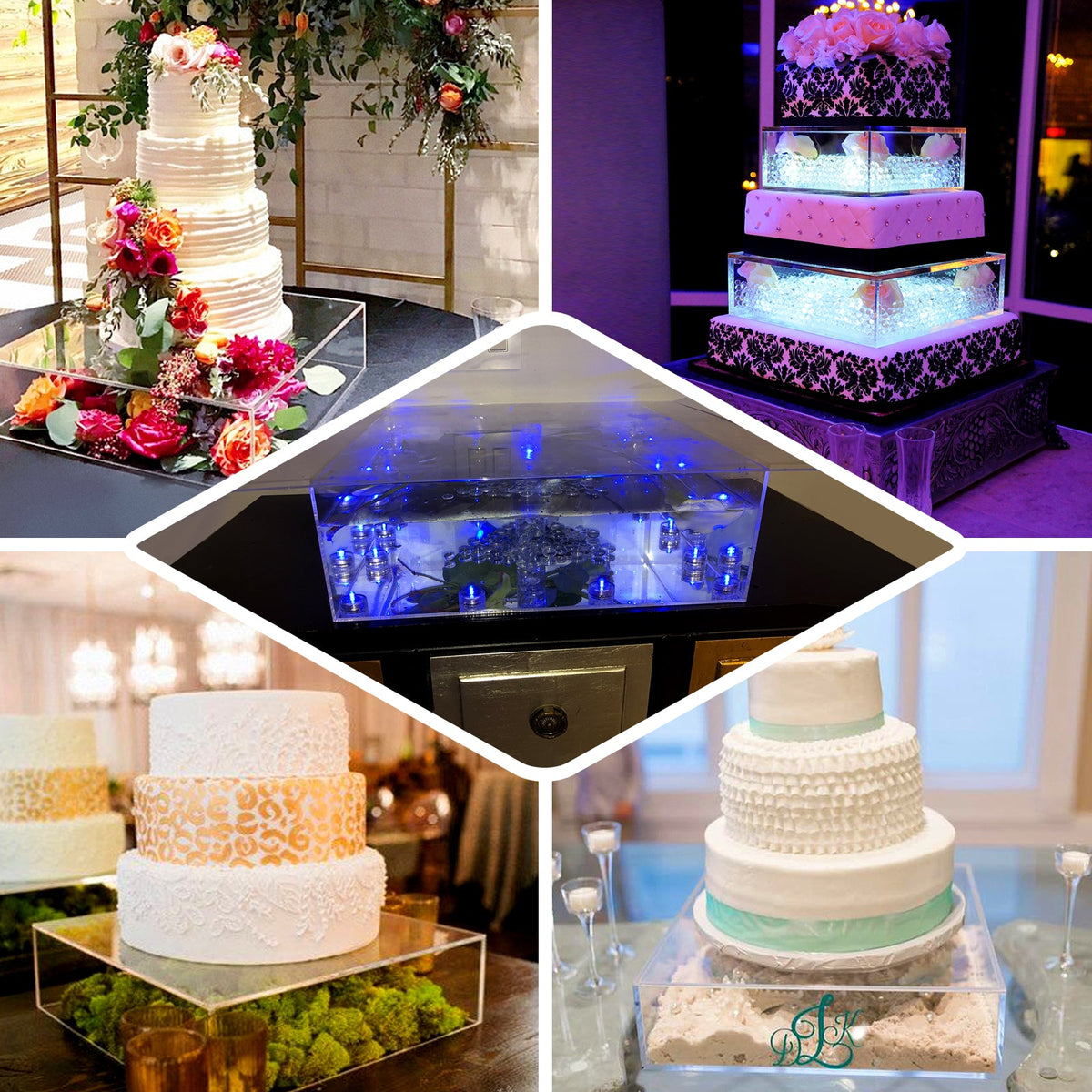 Acrylic Cake Box Stand With Hollow Bottom | eHomemart