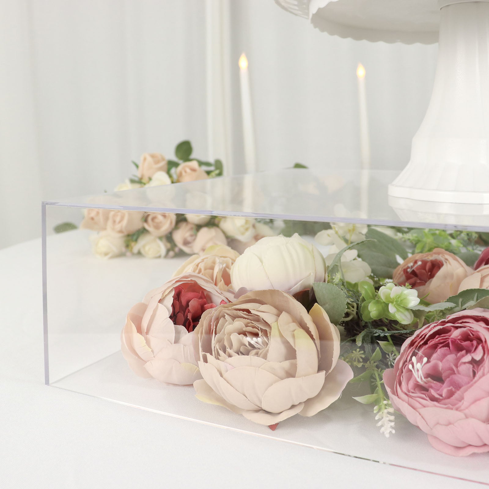 Acrylic Cake Box Stand With Hollow Bottom | eHomemart