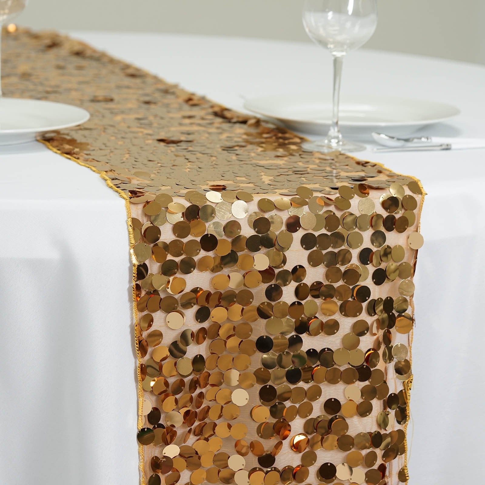 Big Payette Sequin Table Runner 13"x108" – eHomemart
